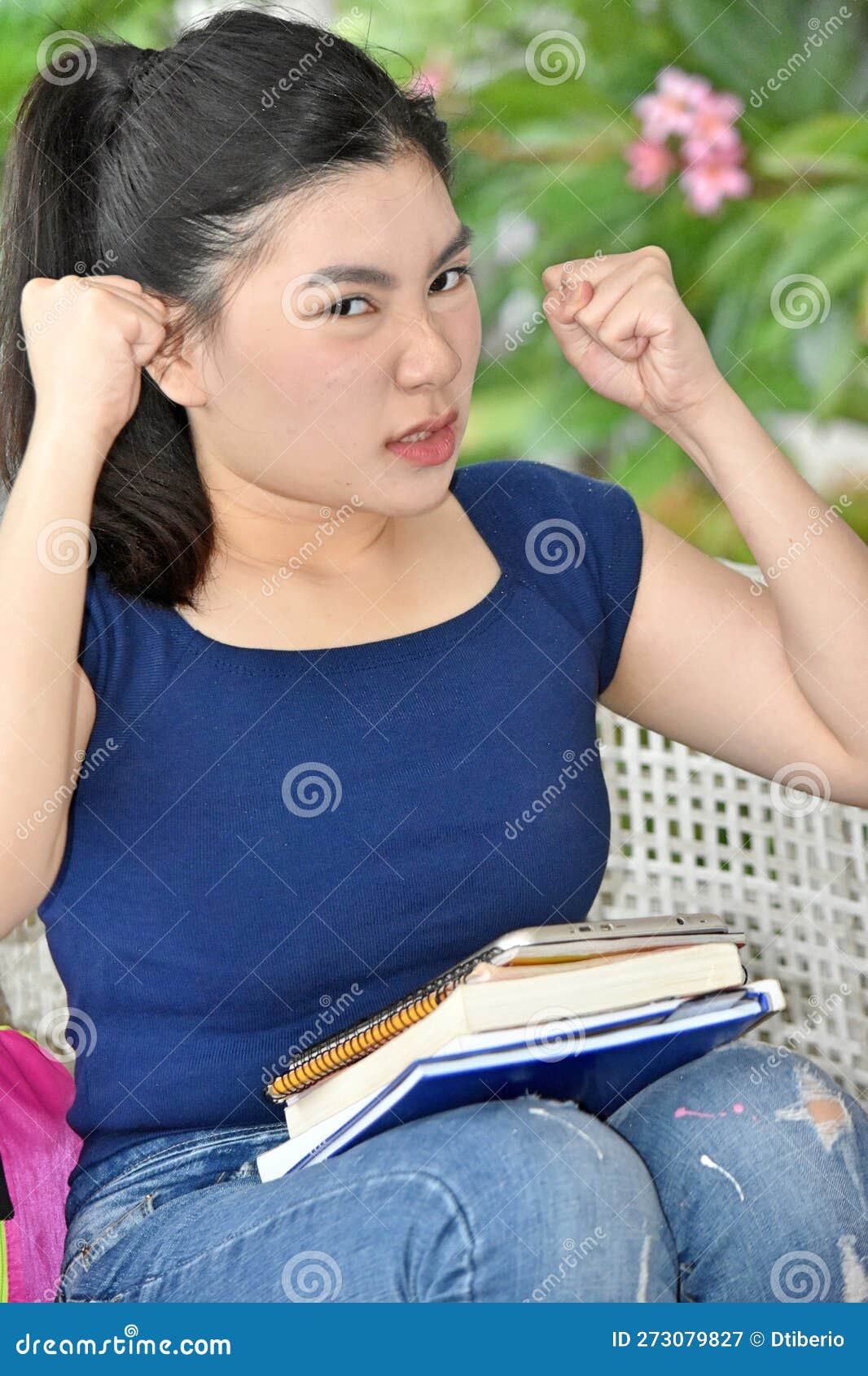 A Girl Student and Anger stock image. Image of student - 273079827