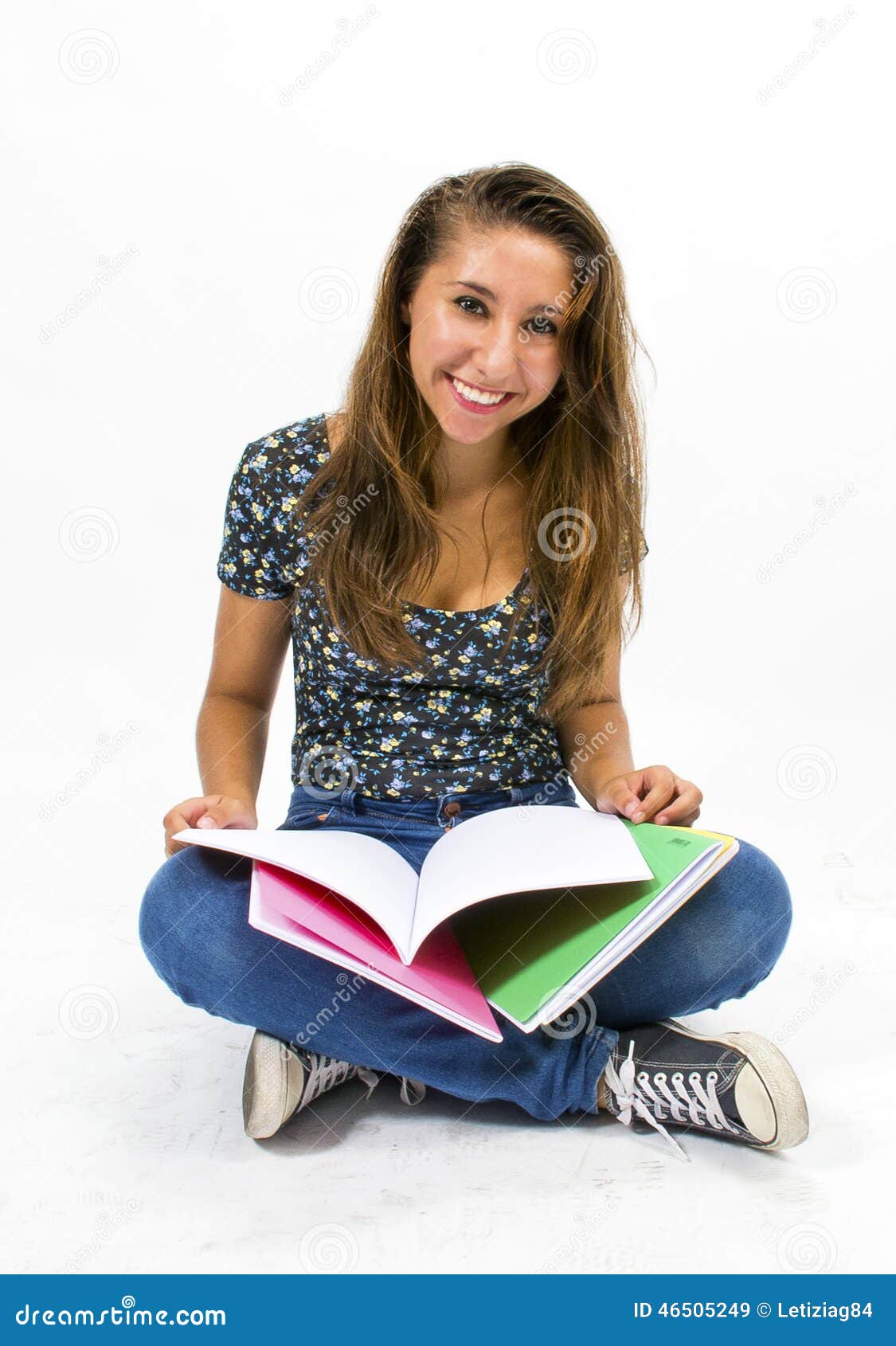 Girl student stock image. Image of advertising, isolated - 46505249