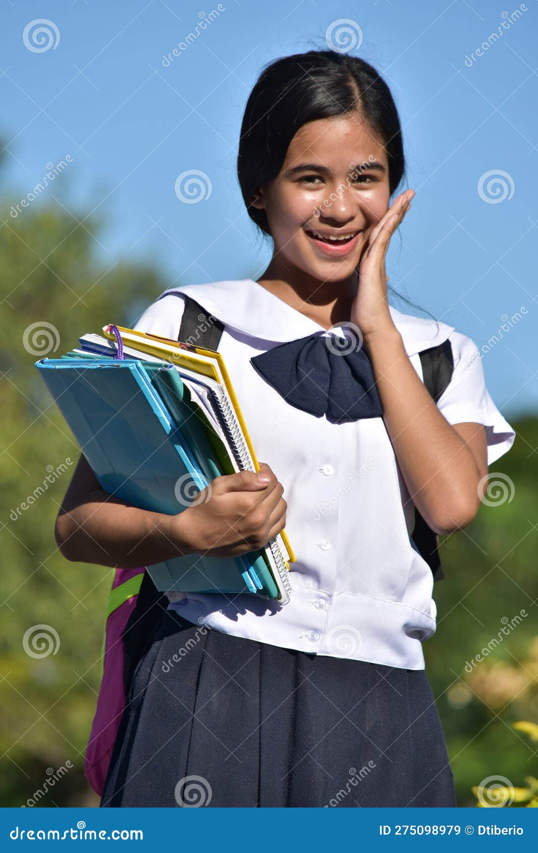 A Girl Student and Happiness Stock Image - Image of school, person ...