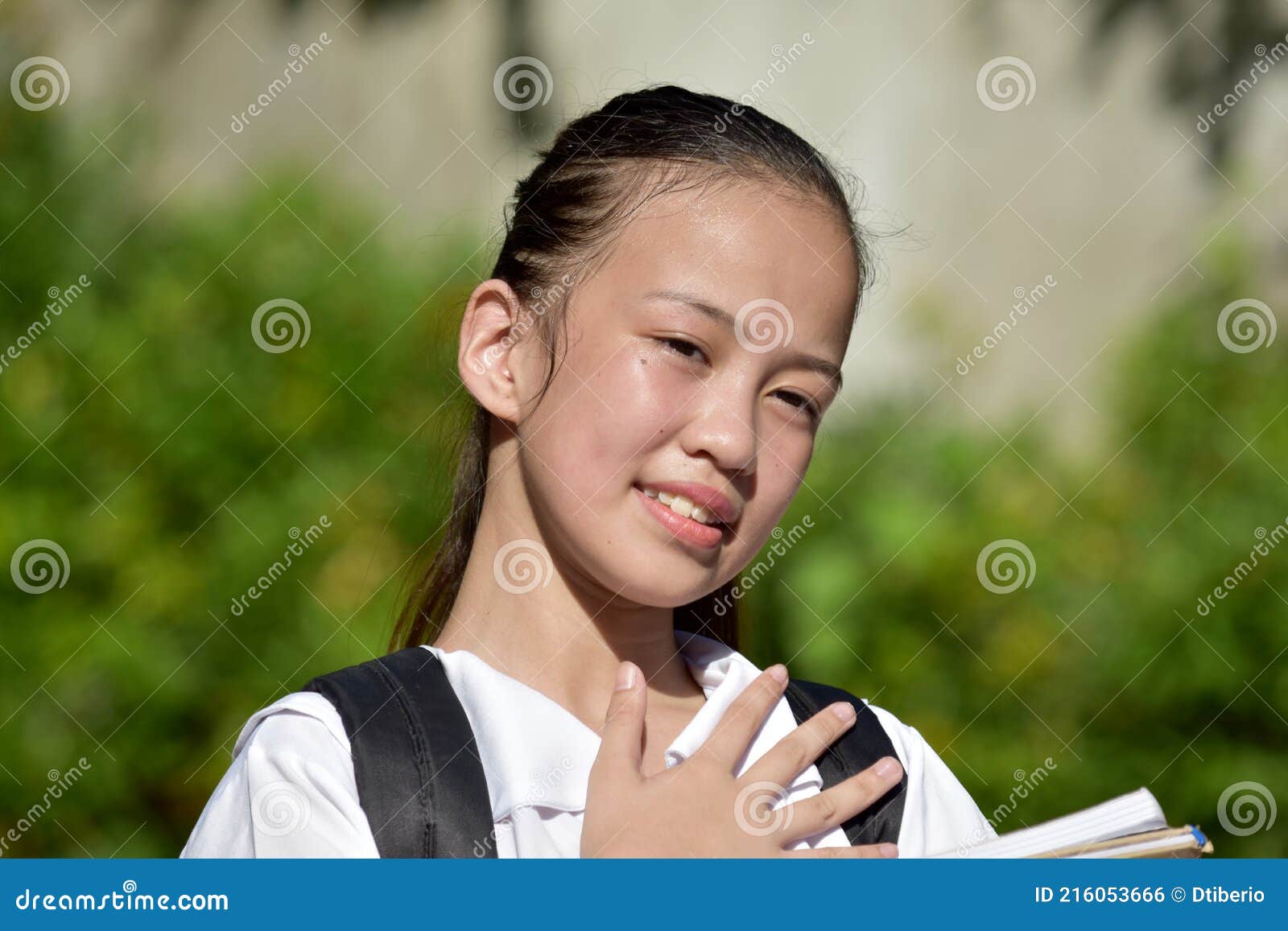 Girl Student and Hope with School Books Stock Photo - Image of ...