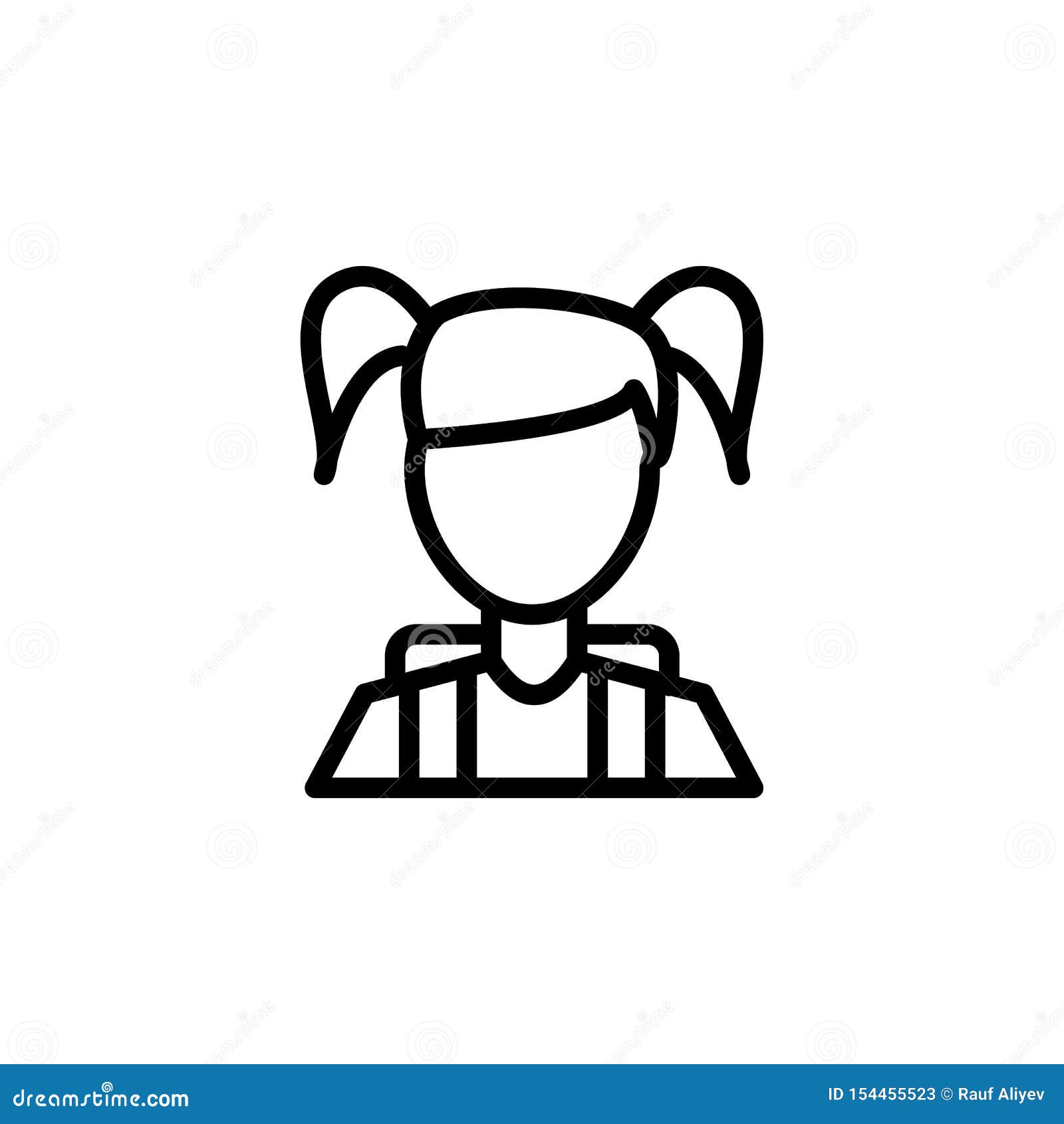 Girl, Student Icon. Element of Education Icon Stock Illustration ...