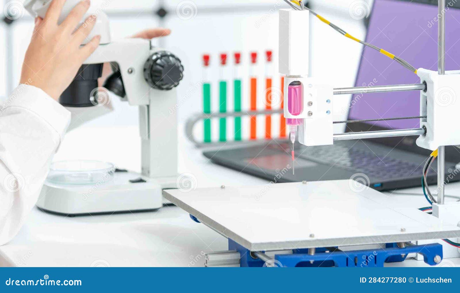 Girl Student in the Laboratory of 3D Bioprinting Stock Photo - Image of ...