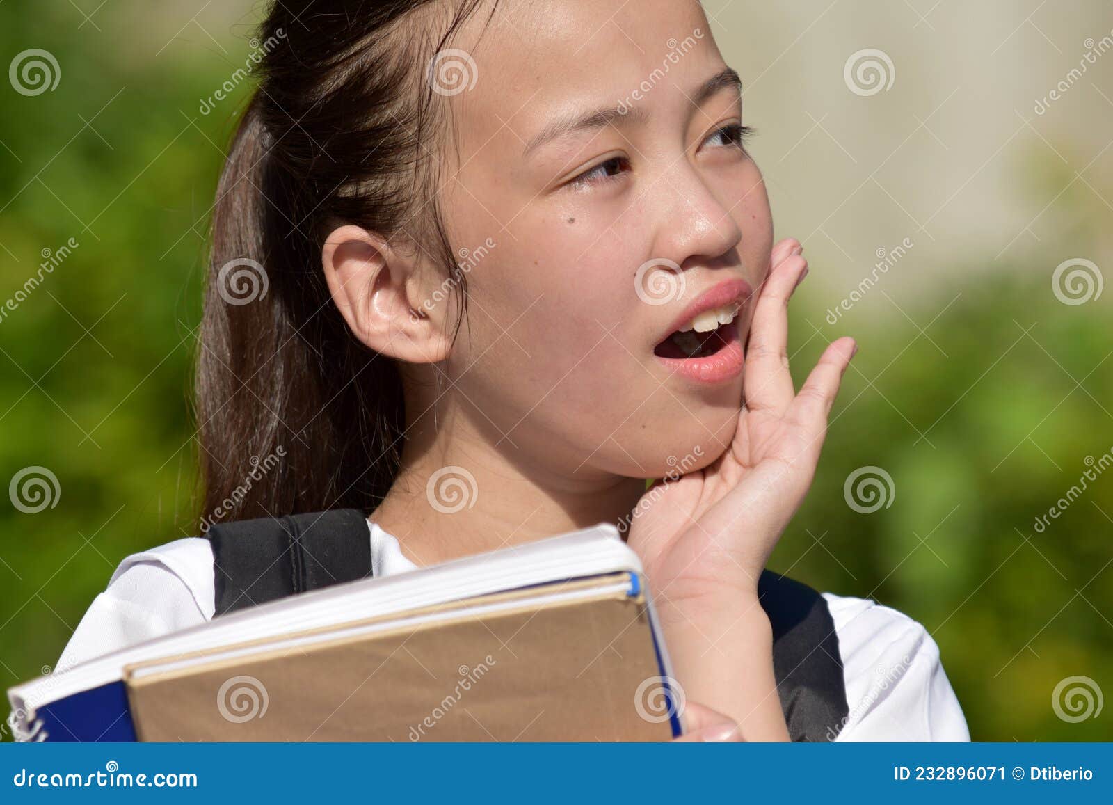 A Girl Student with Toothache Stock Image - Image of tooth, toothache ...
