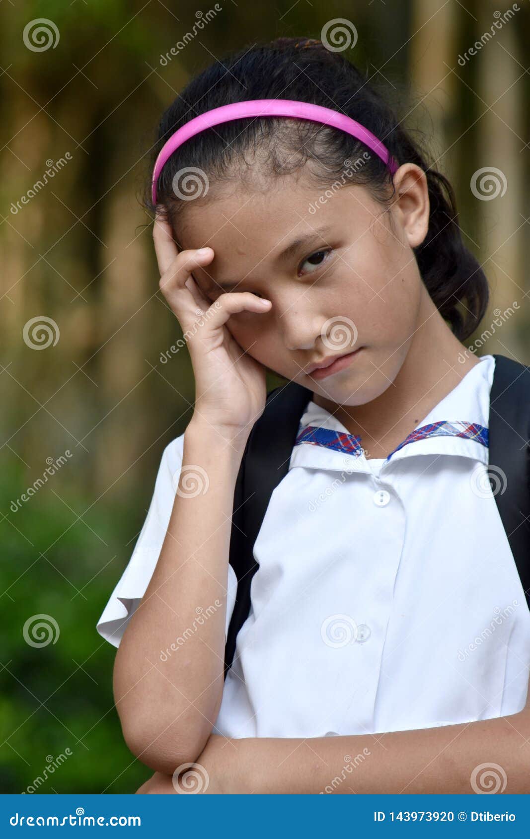 A Girl Student Wondering stock photo. Image of female - 143973920