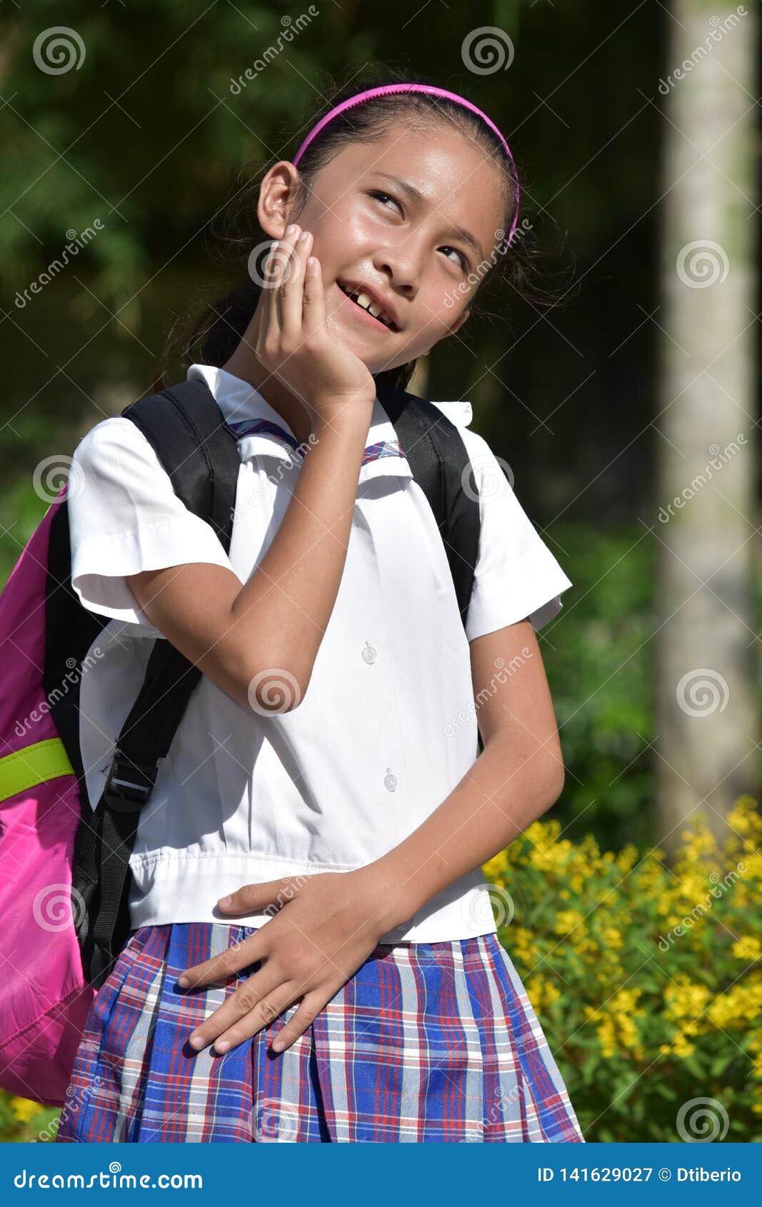Girl Student Wondering with Books Stock Image - Image of text, pretty ...