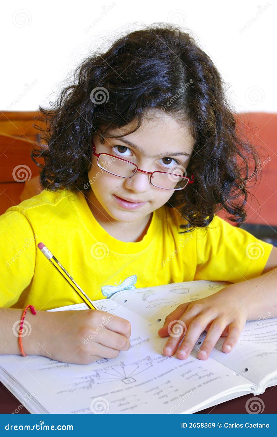 Girl Studying stock image. Image of happy, growth, attention - 2658369