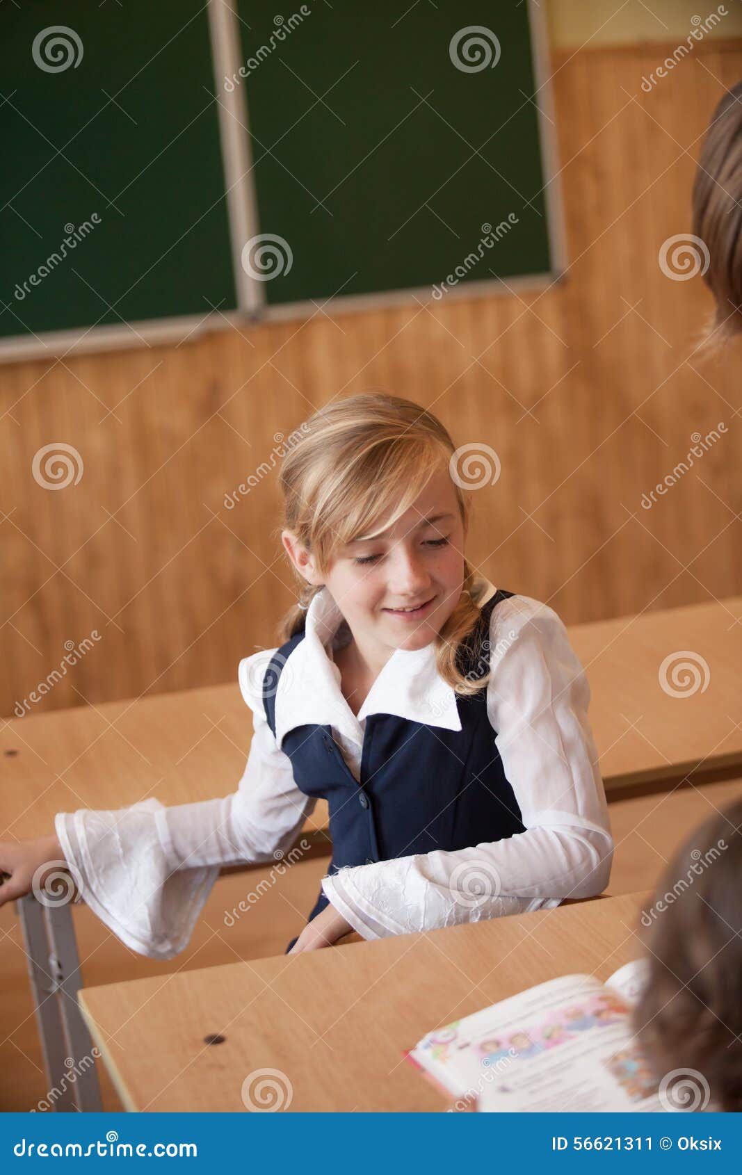 Girl is studying stock image. Image of homework, notebook - 56621311