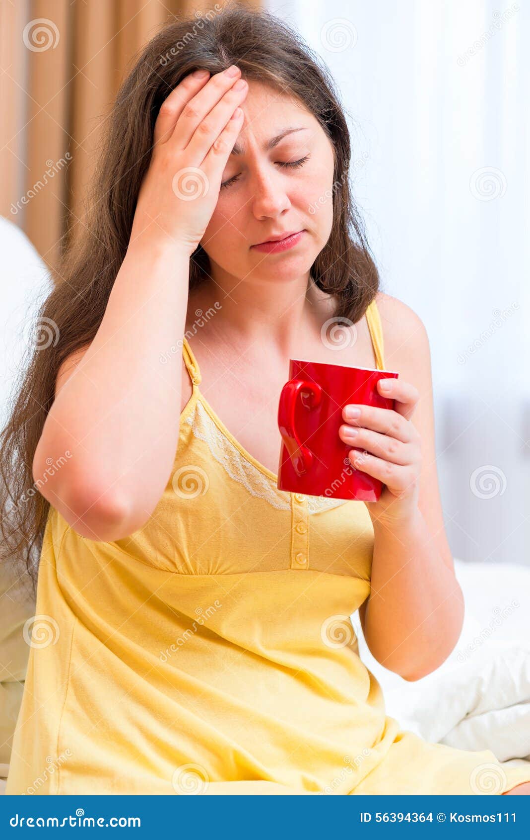 Girl Suffering from a Headache Stock Photo - Image of adults, beauty ...