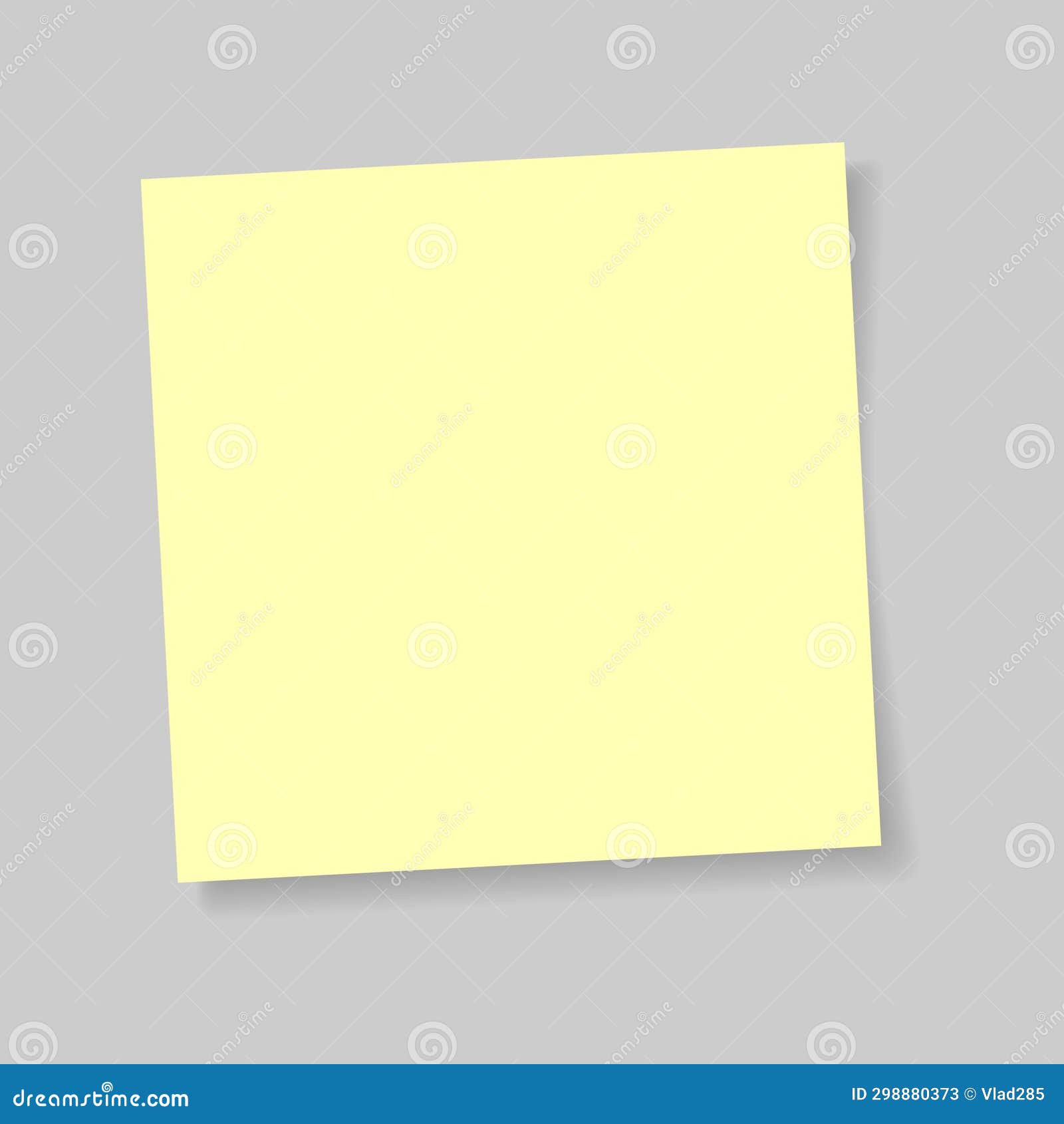 Post Note Paper Sheet Isolated on Gray Background. Stock Illustration ...