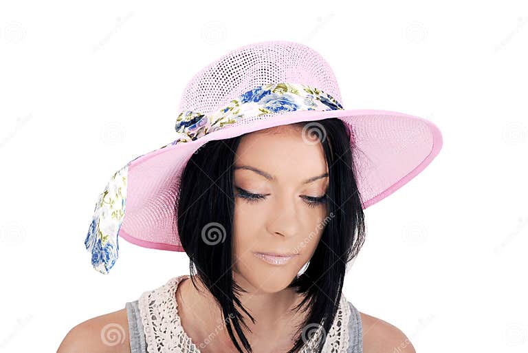 Girl In A Summer Hat Stock Image Image Of Spring Hair 31402231