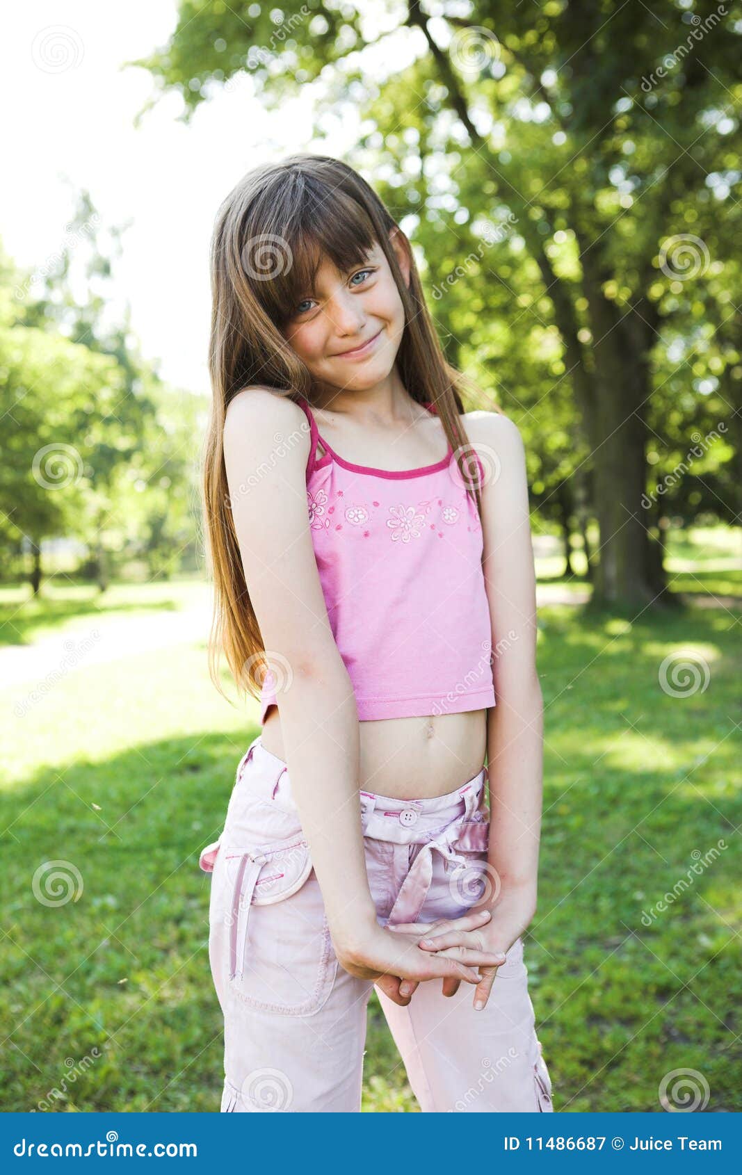 Girl summer portrait stock image. Image of landscape - 11486687