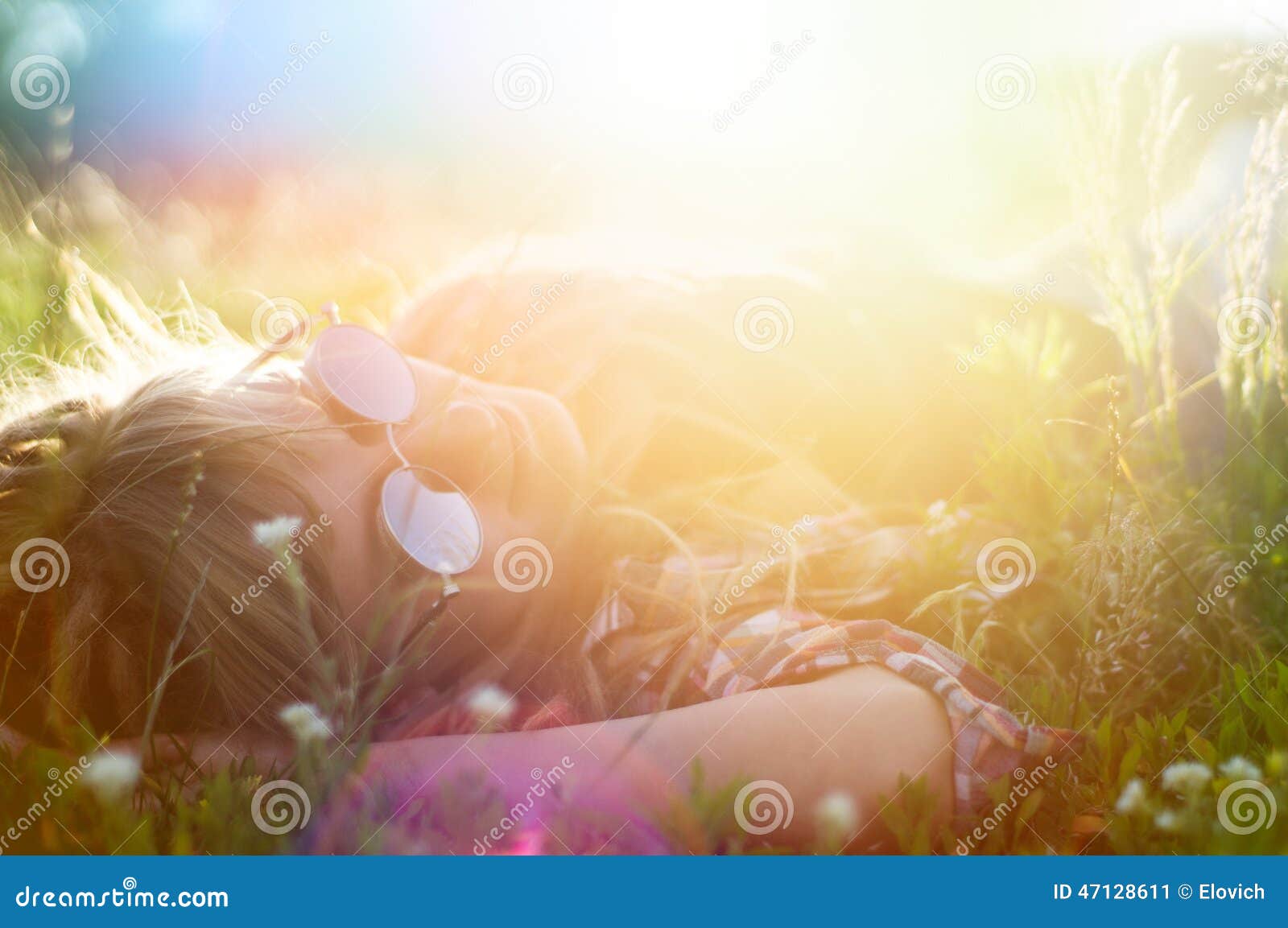 Girl in the summer sun stock image. Image of woman, female - 47128611
