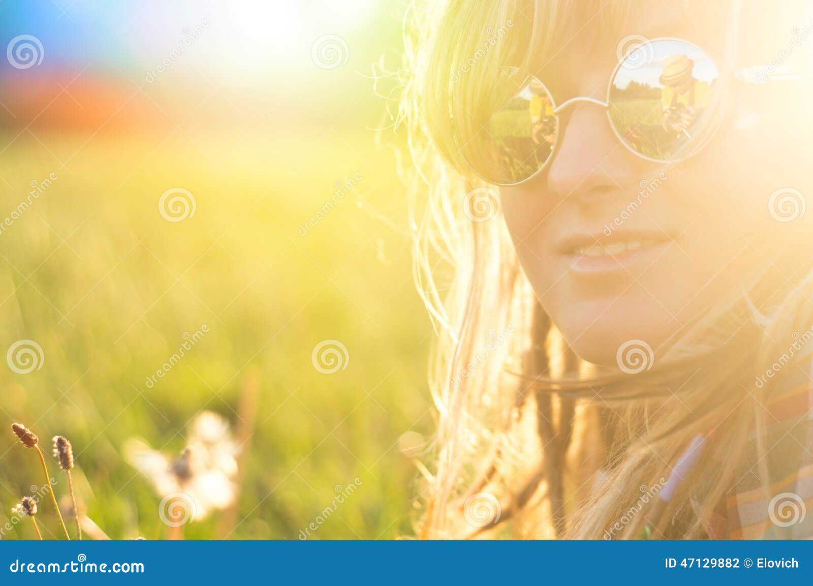 Girl in the summer sun stock photo. Image of beach, sunshine - 47129882