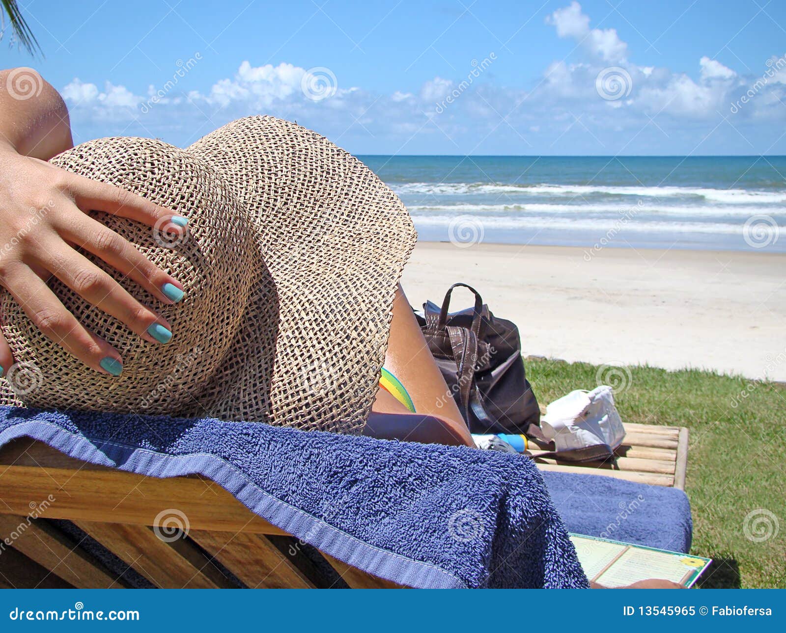 Girl sunbathing stock image. Image of beach, sand, tropical - 13545965