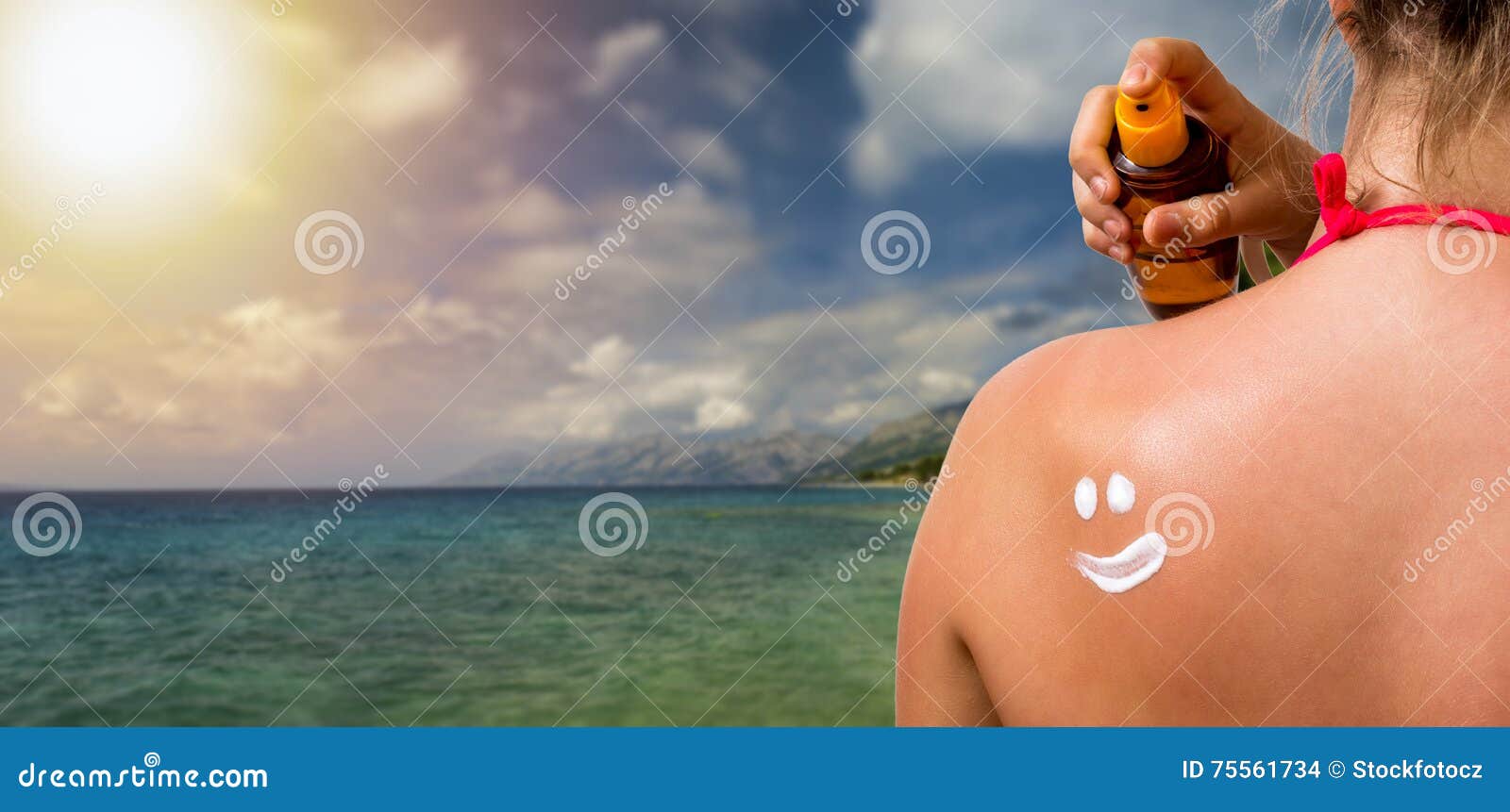 Sunburned Skin On Shoulder And Back Of A Woman Red Skin Sun Burn After