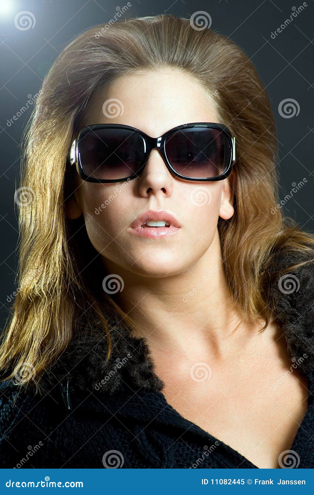 Girl with sunglasses stock image. Image of expression - 11082445