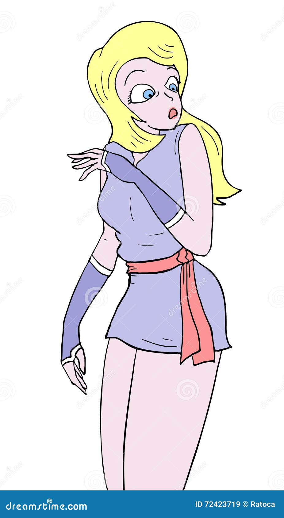 Girl with Surprised Expression Stock Vector - Illustration of female ...