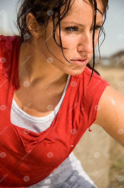 Girl Sweating after Workout Stock Image - Image of workout, woman: 8951781