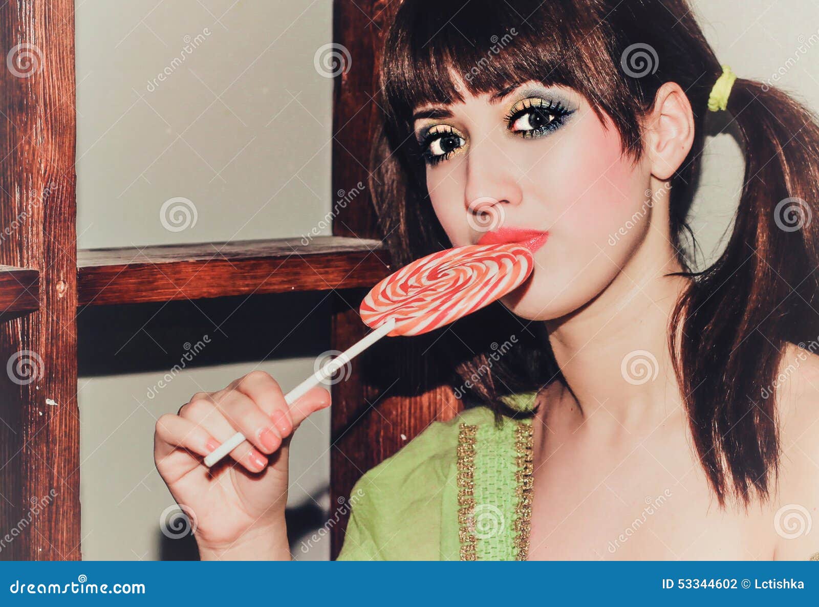 Girl with sweets stock photo. Image of bright, portrait - 53344602