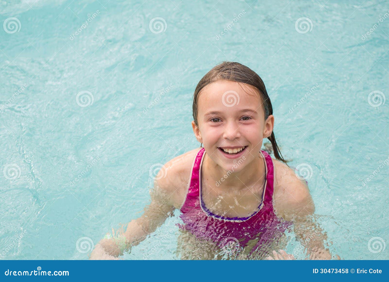 Girl in a swimming pool stock photo. Image of young, water - 30473458
