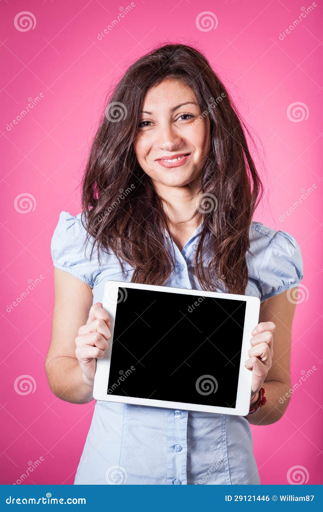 Girl with Tablet PC stock photo. Image of girl, caucasian - 29121446