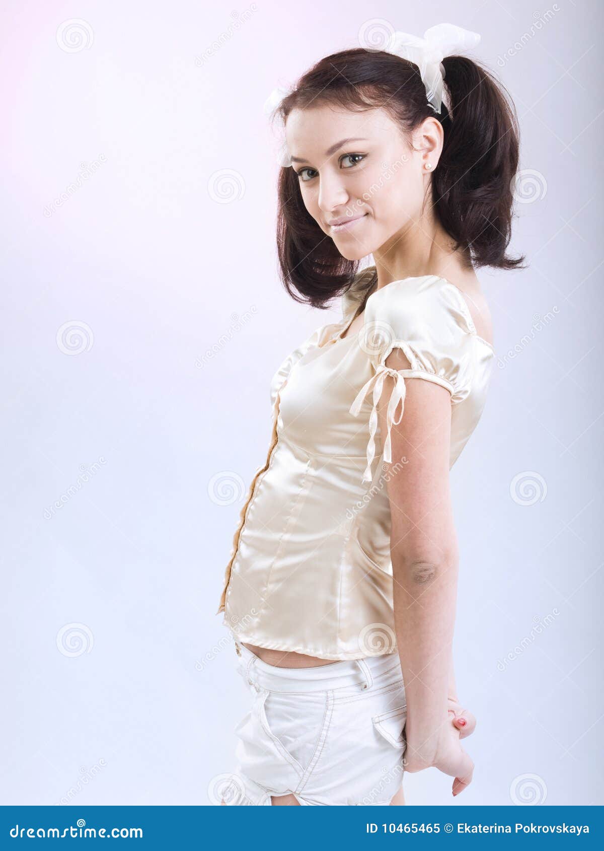 Girl with tails stock image. Image of colorful, portrait - 10465465