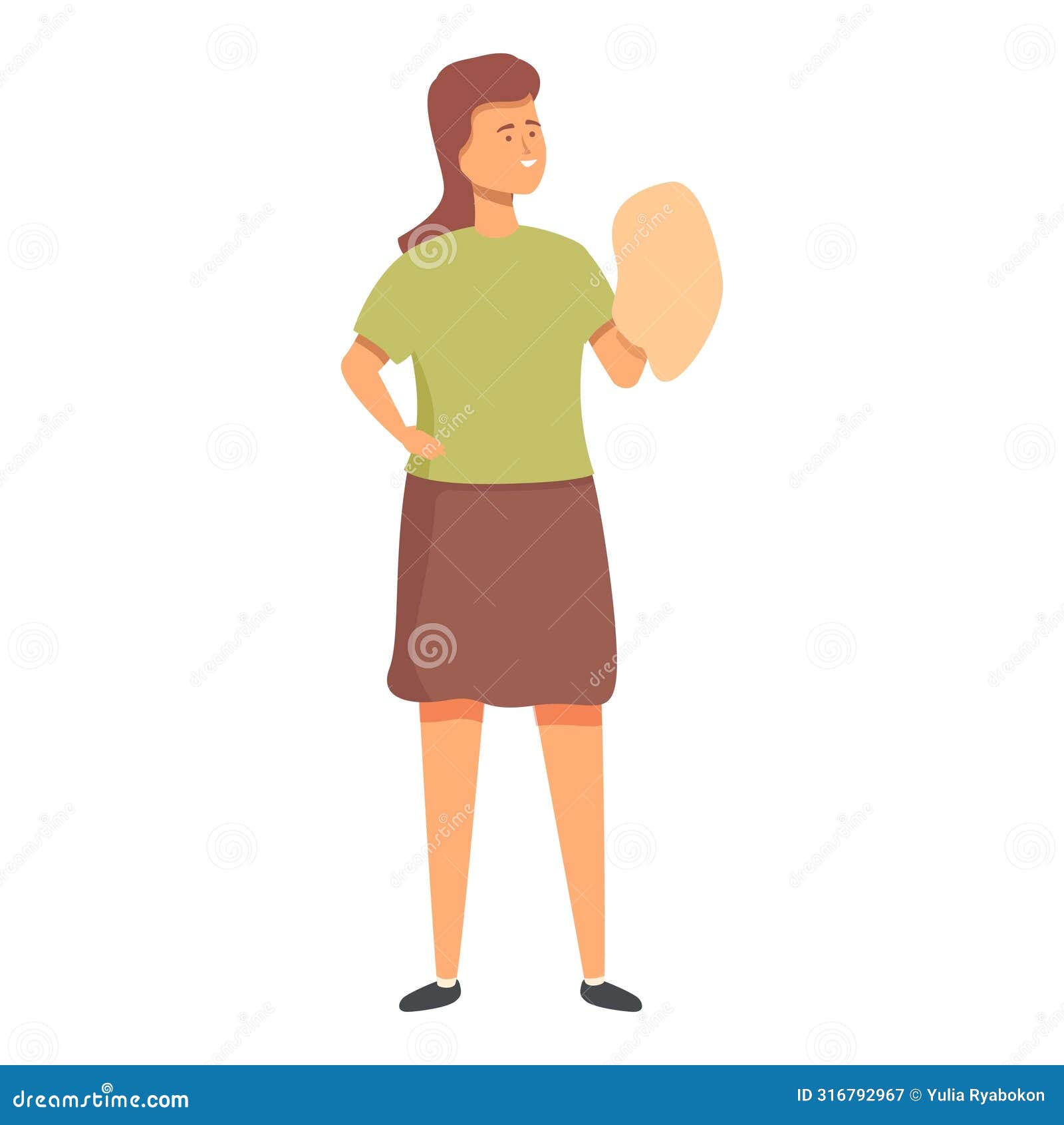 Girl Take Cleaning Rag Icon Cartoon Vector. Home Routine Stock Vector ...