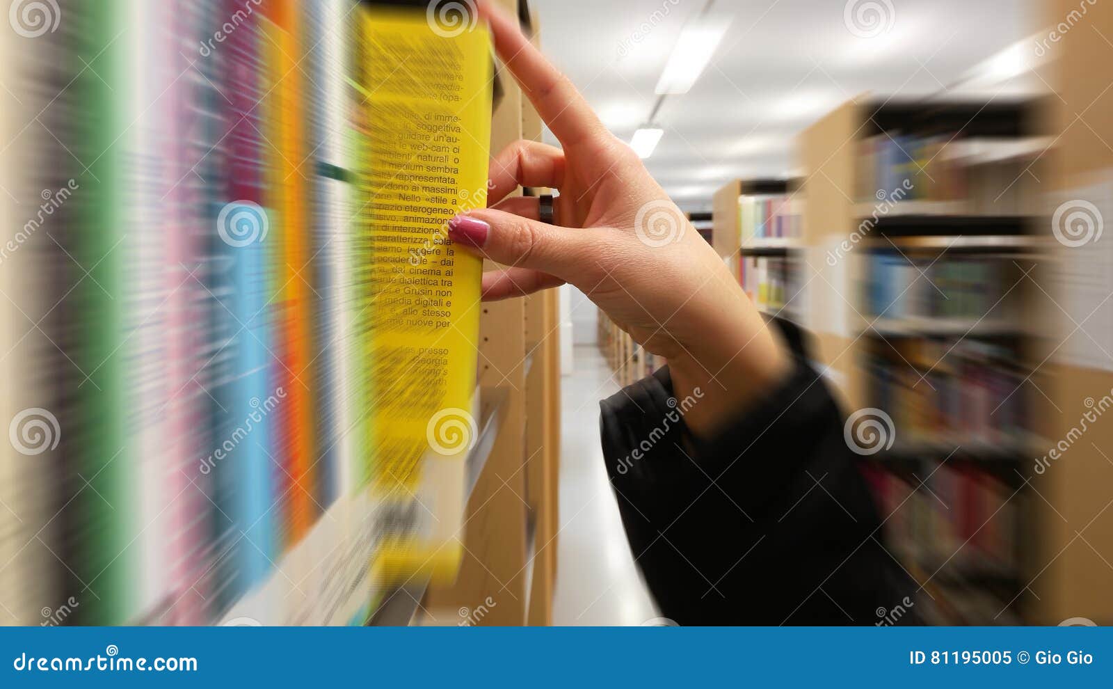 Girl Taking Book from a Shelf Stock Image - Image of teamwork, read ...