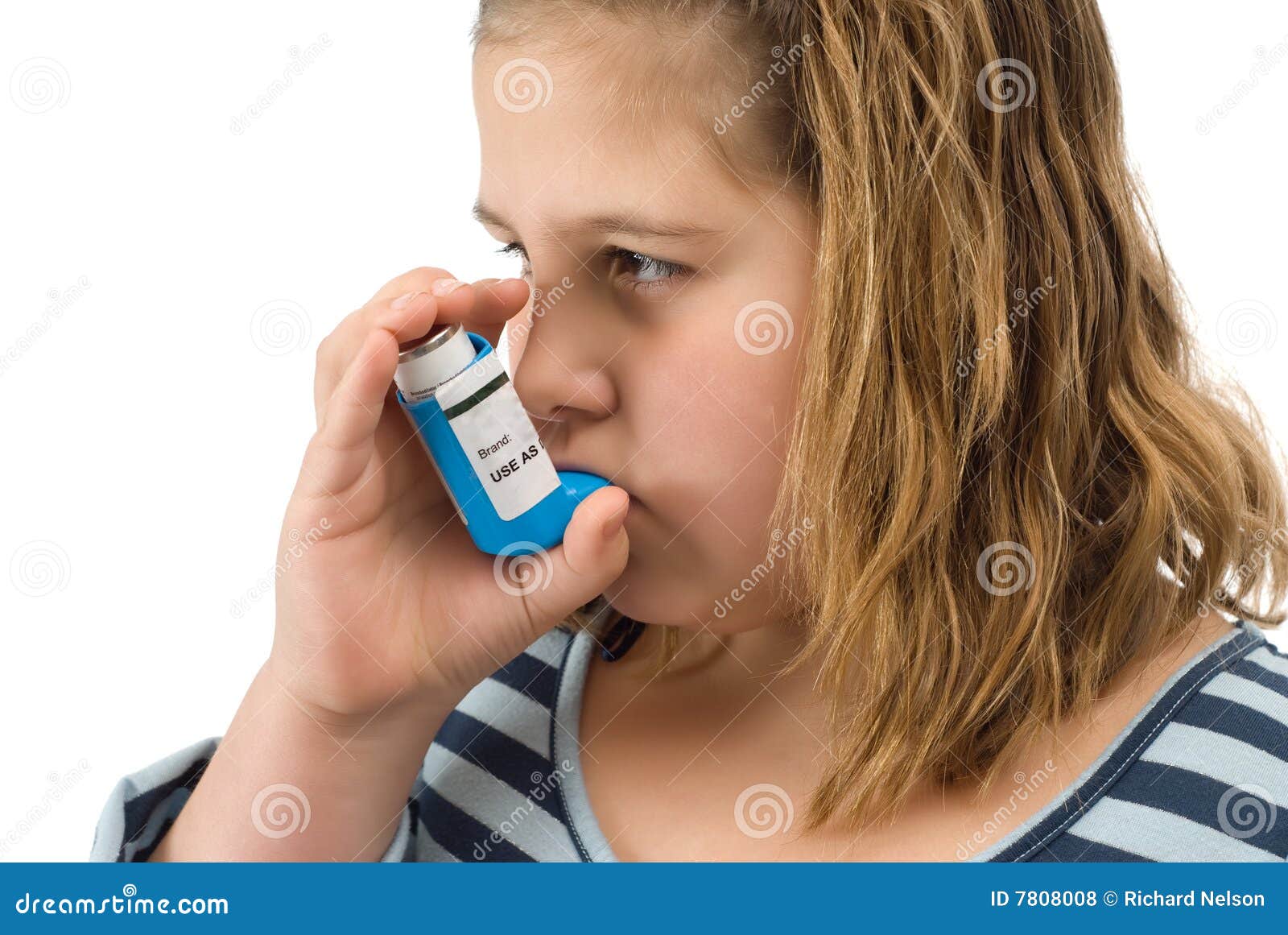 Girl Taking Inhaler stock photo. Image of healthcare, medicine - 7808008