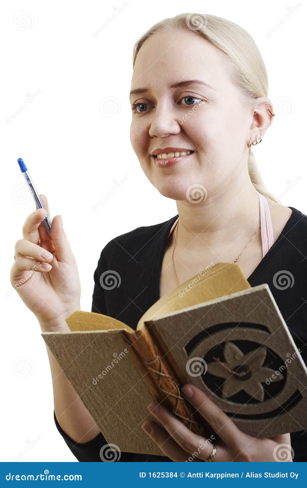 Girl taking a note stock photo. Image of isolated, note - 1625384