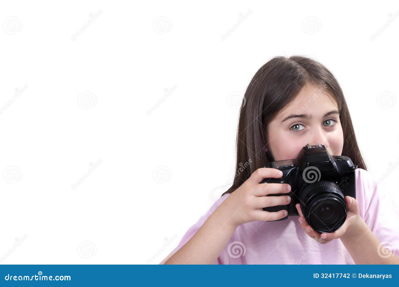Girl Taking a Picture with a Professional Camera Stock Photo - Image of ...