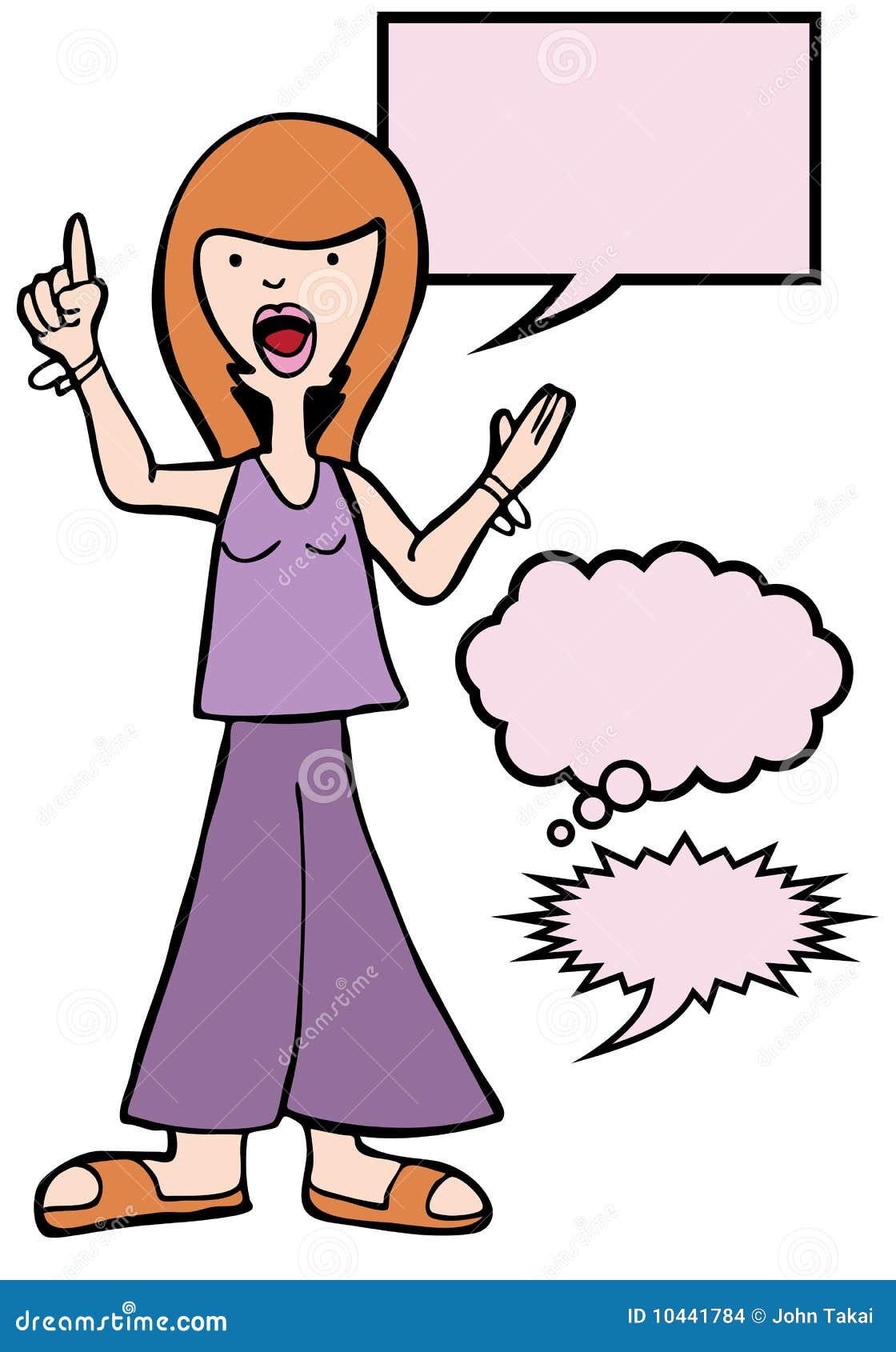 Girl Talking stock vector. Illustration of lady, talk - 10441784