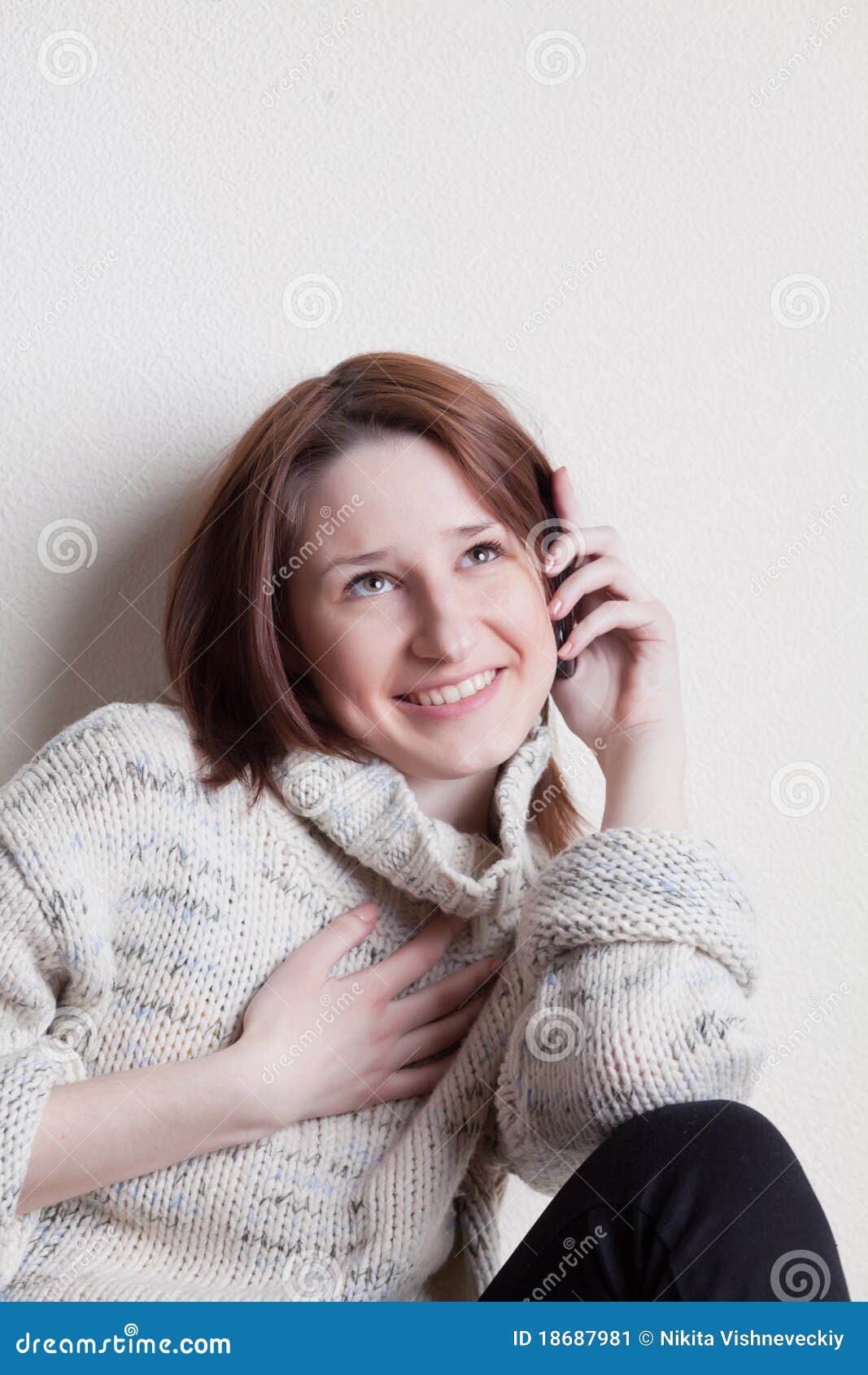 Girl talking stock image. Image of female, neutral, joyful - 18687981