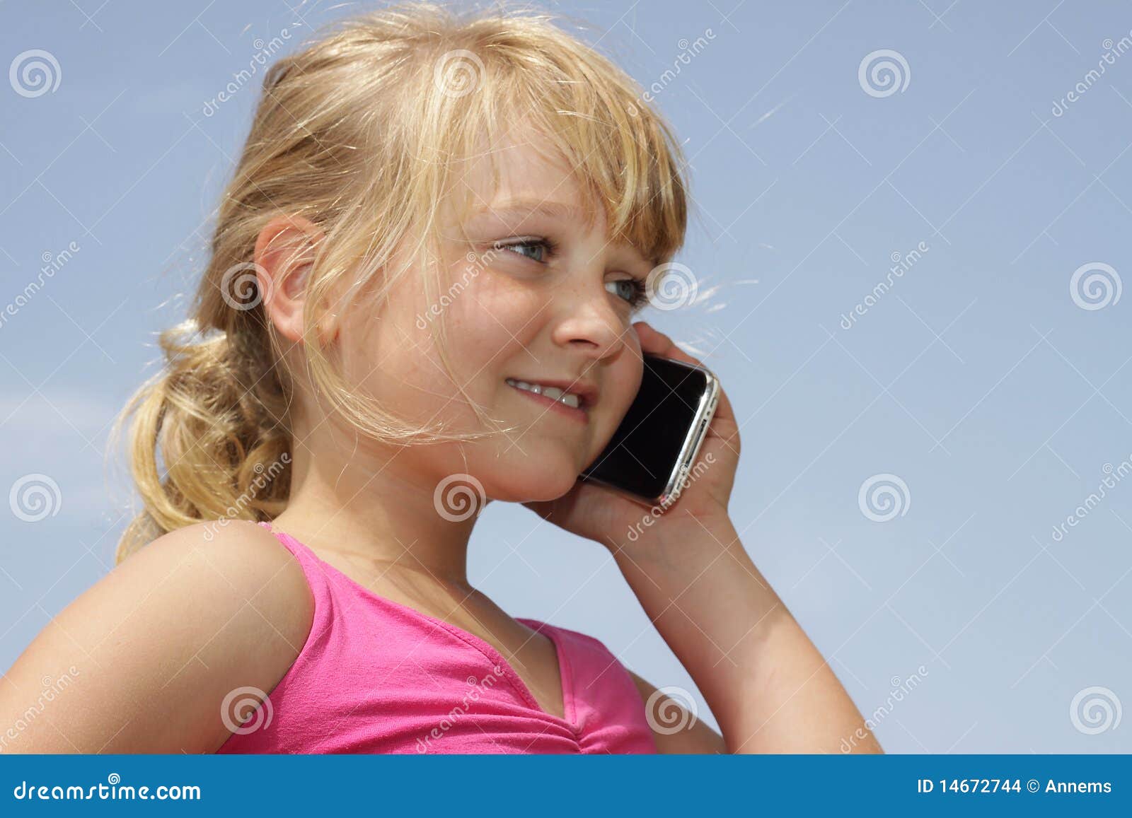 Girl talking on cell phone stock photo. Image of eyes - 14672744