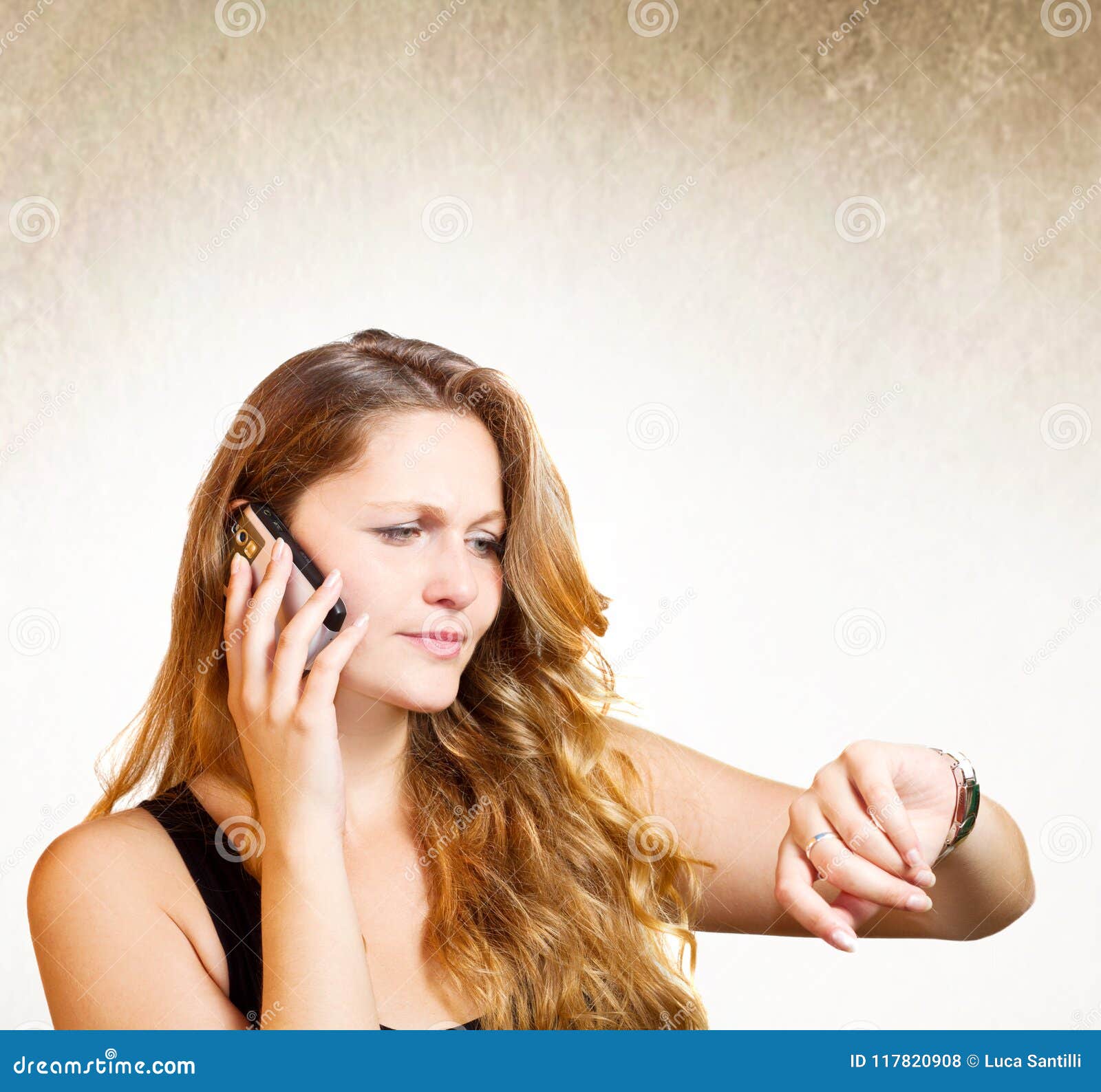Girl Talking on Her Mobile Phone Stock Photo - Image of friendly, happy ...