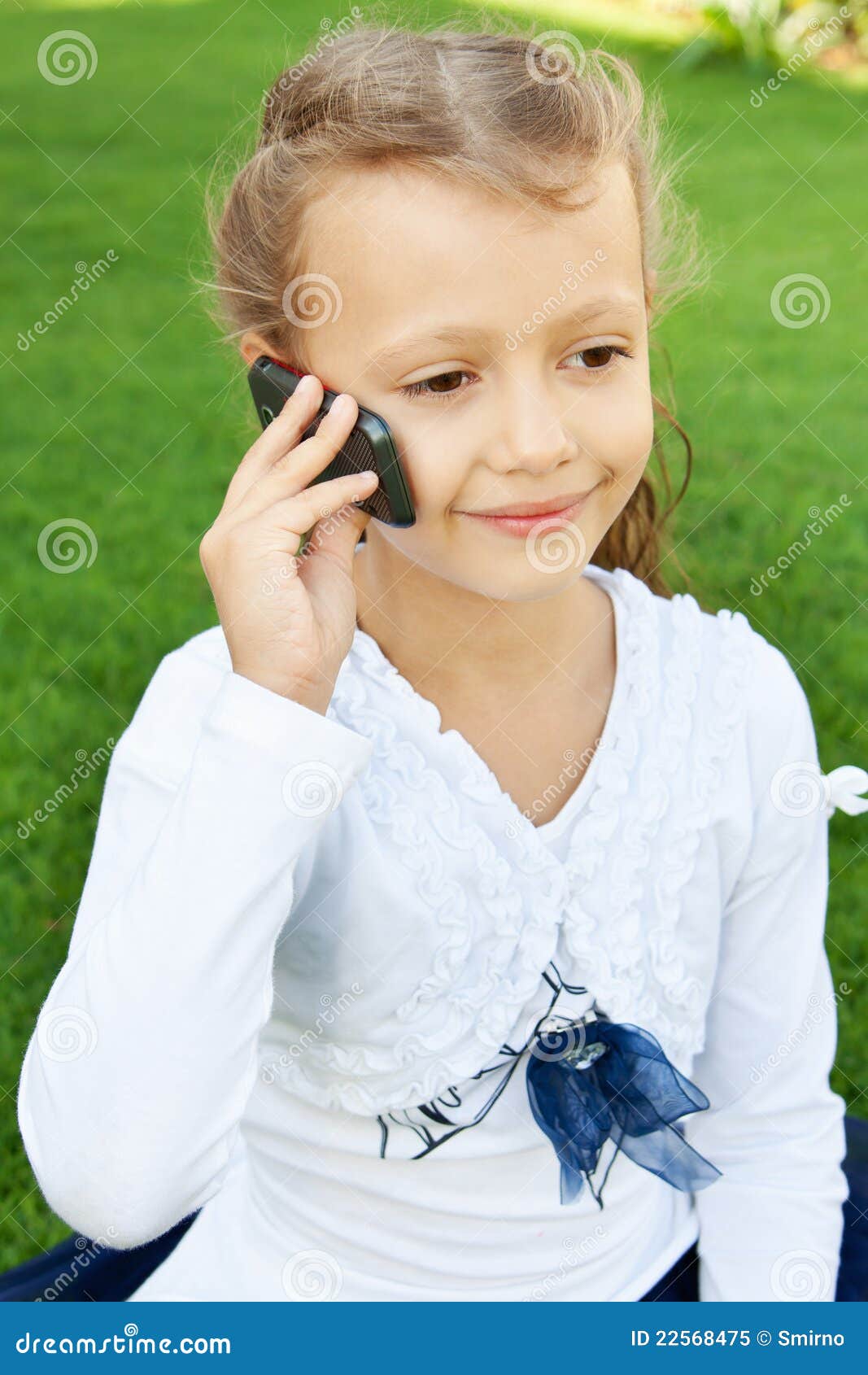 Girl Talking on Mobile Phone Stock Image - Image of hair, summer: 22568475