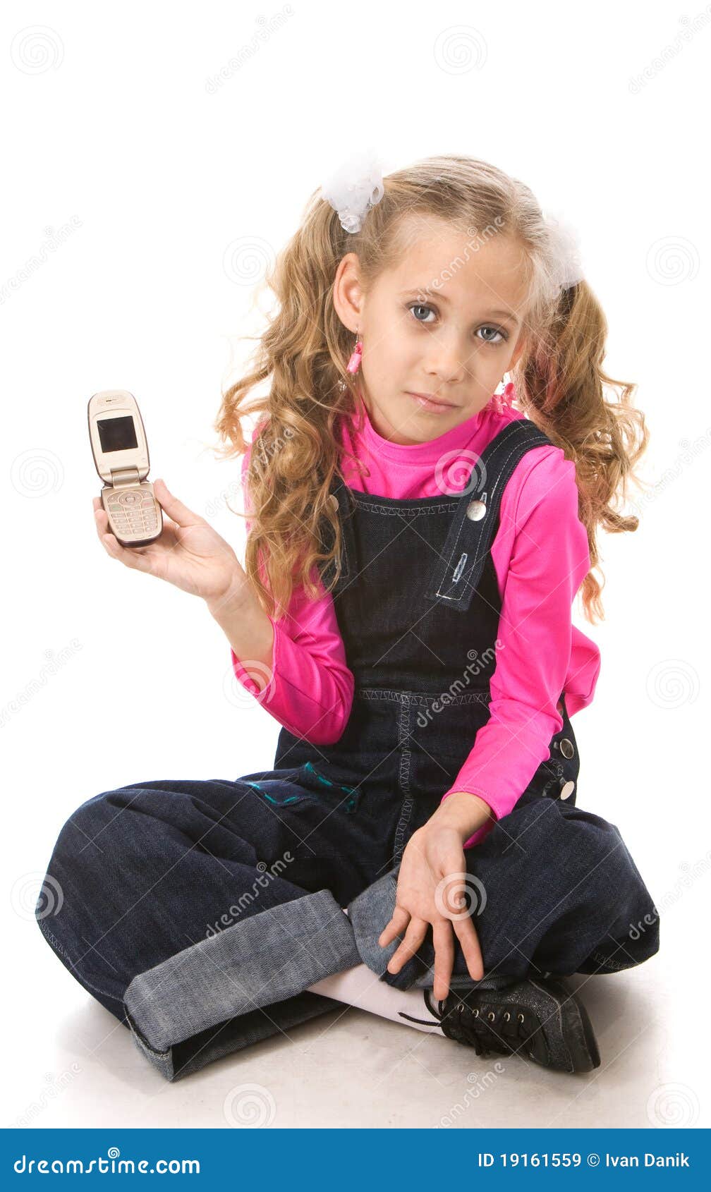 Girl talking on phone stock image. Image of isolated - 19161559