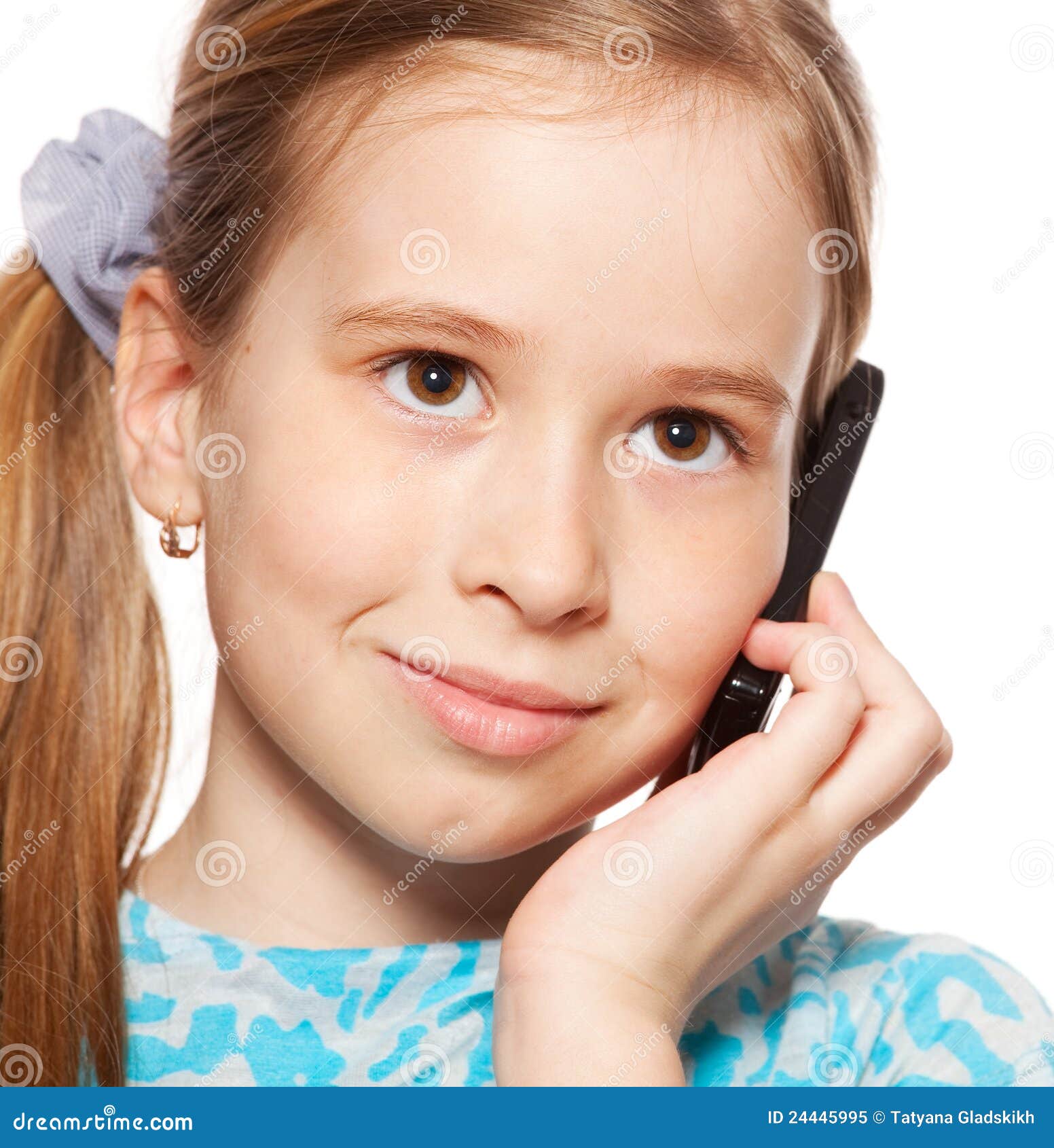 Girl, talking on the phone stock image. Image of mobile - 24445995