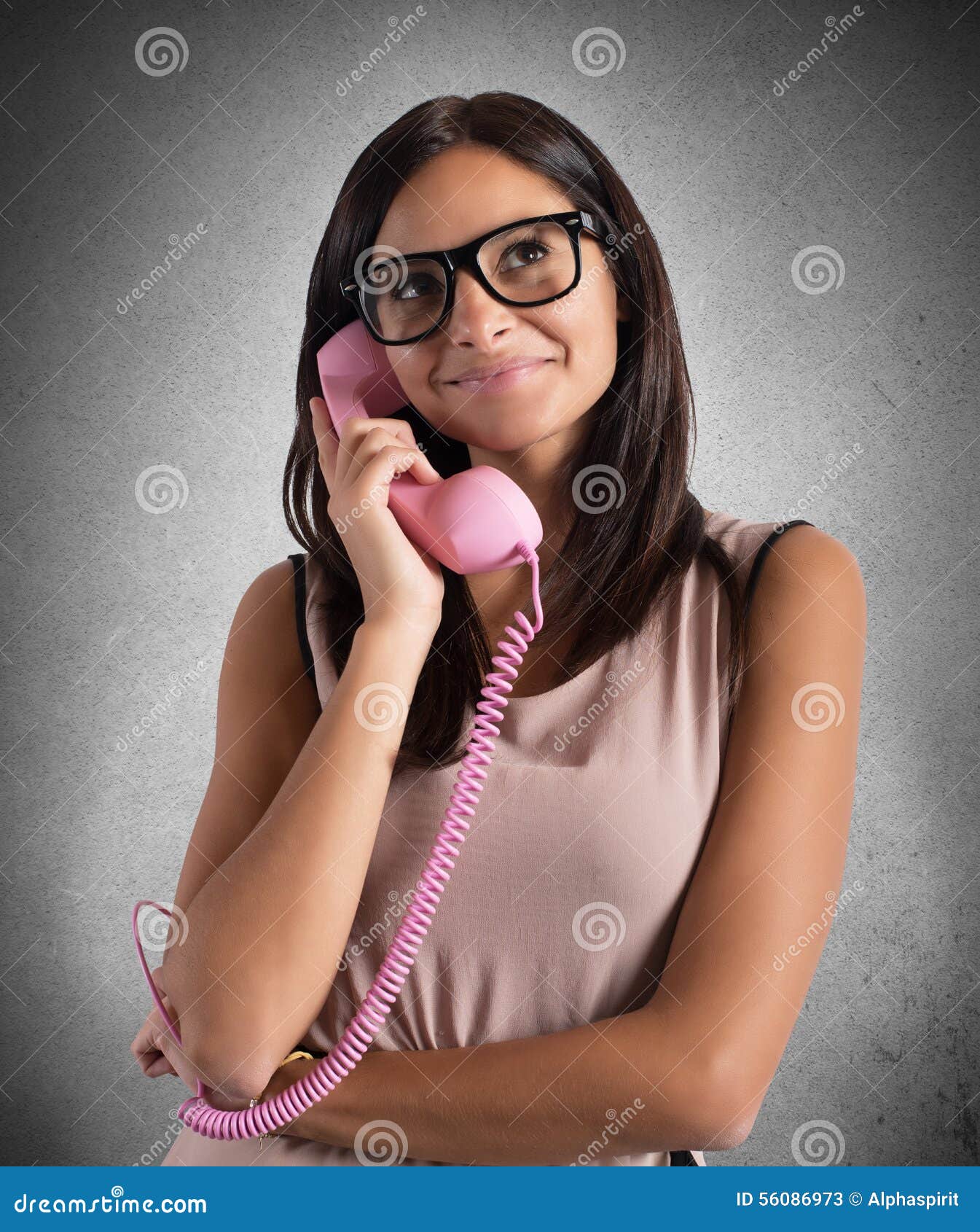 Girl talking on the phone stock image. Image of communication - 56086973