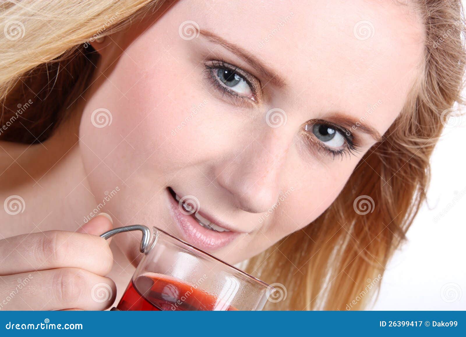 Girl with tea stock image. Image of wellness, woman, break - 26399417
