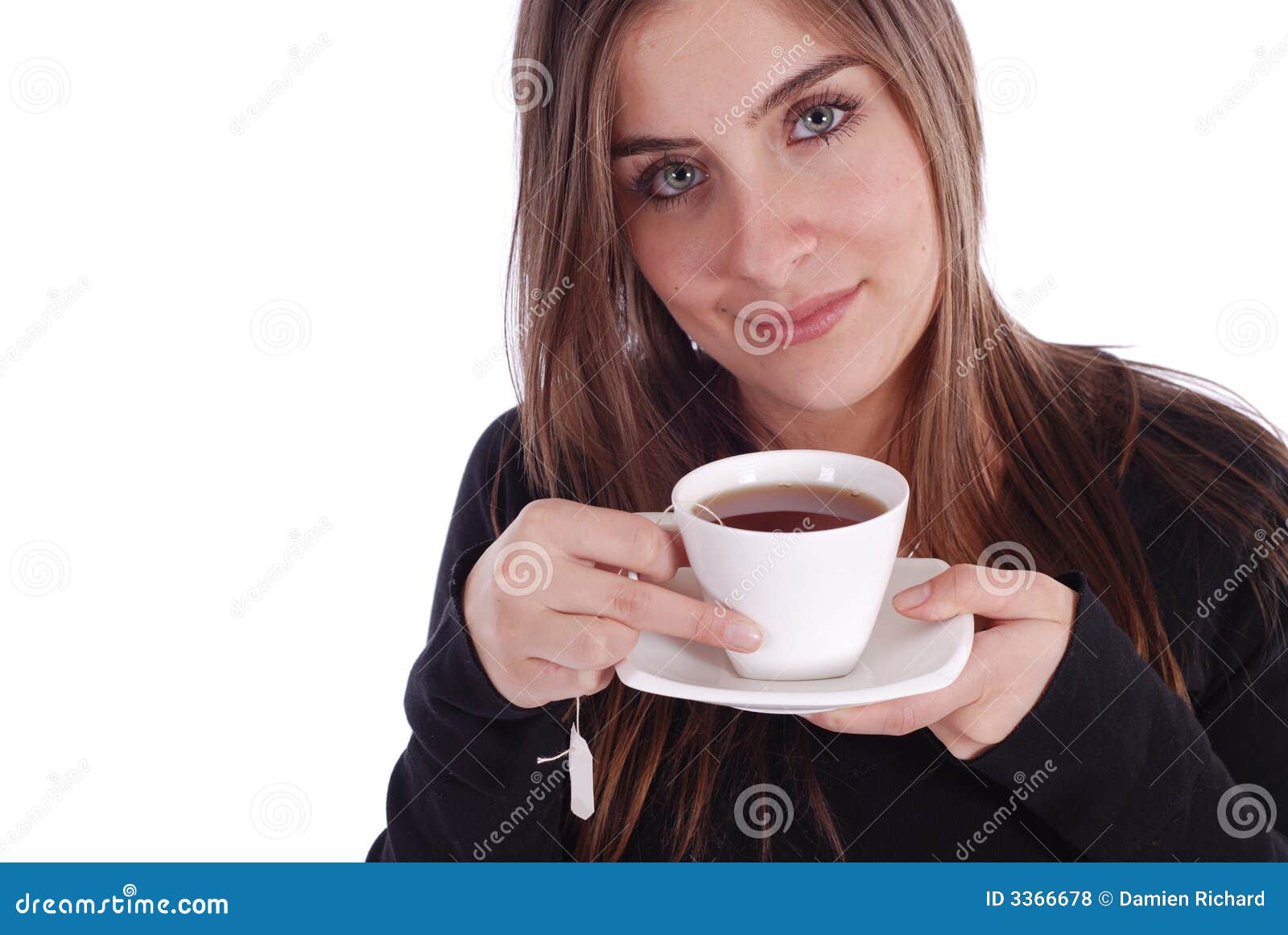 Girl with Tea stock photo. Image of girl, drink, beverage - 3366678