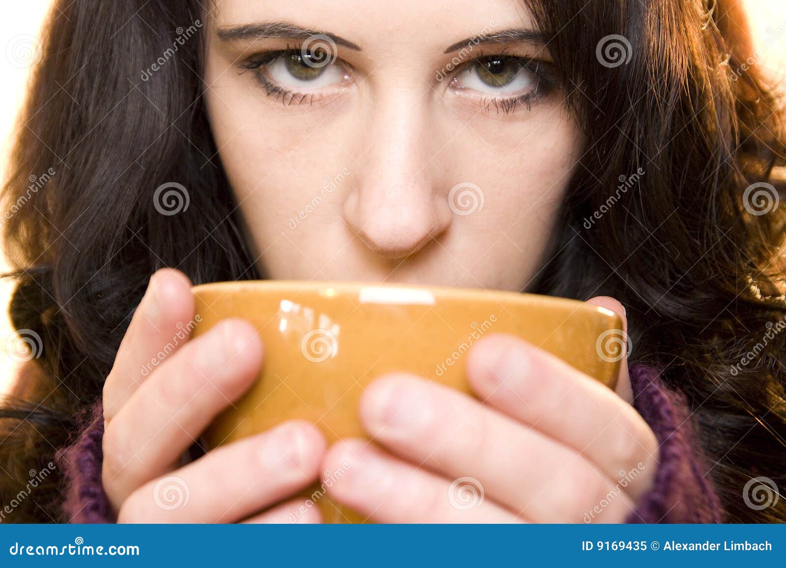 Girl with Tea stock image. Image of thoughtful, medicine - 9169435