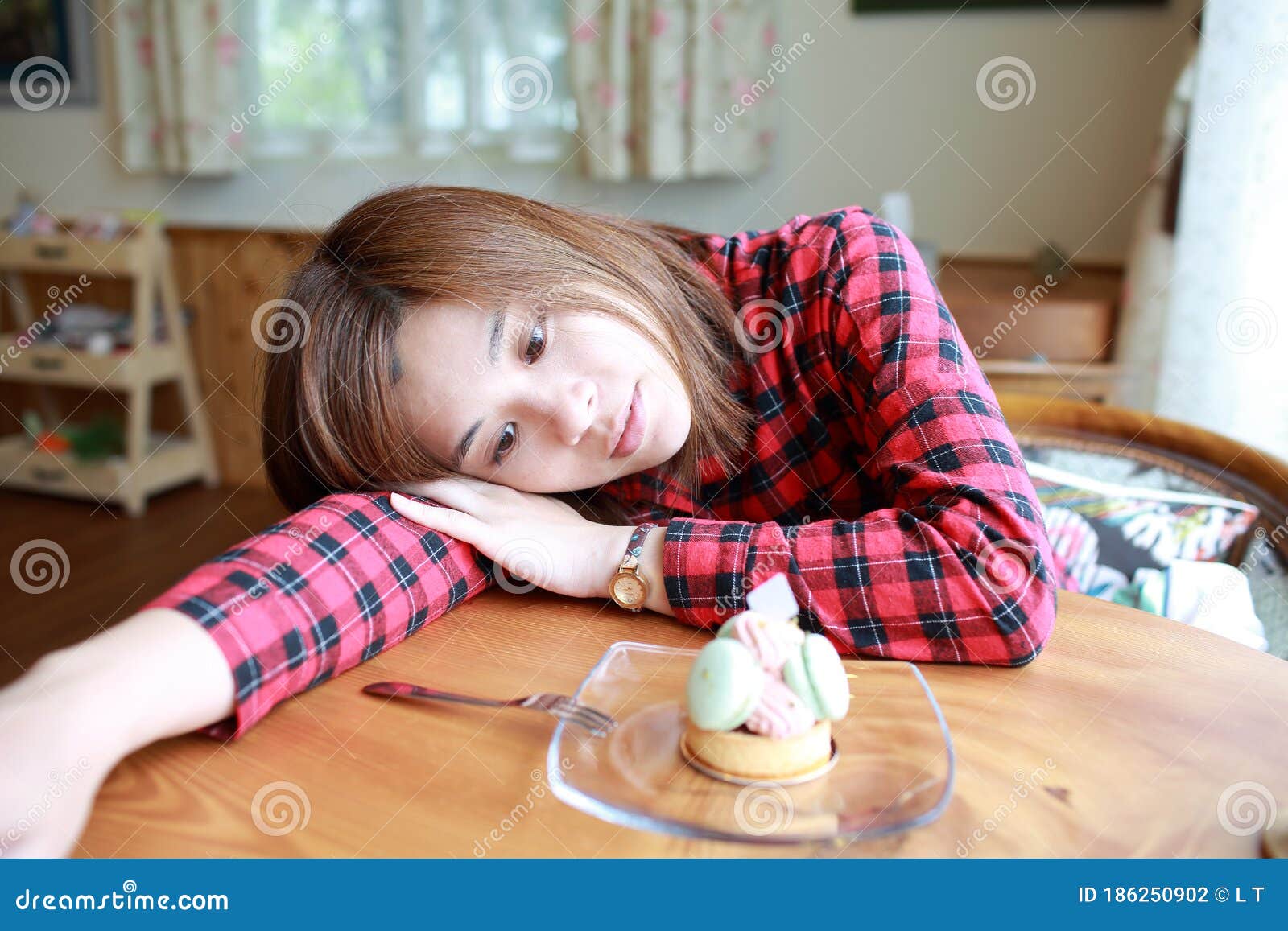 Girl in Tea Time in the Restaurant Stock Photo - Image of diet, holiday ...