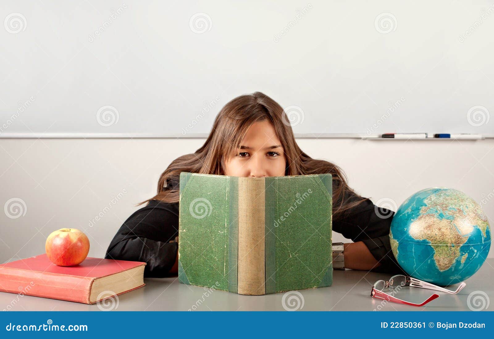 Girl And Her Teacher Studying In Library Royalty-Free Stock Image ...