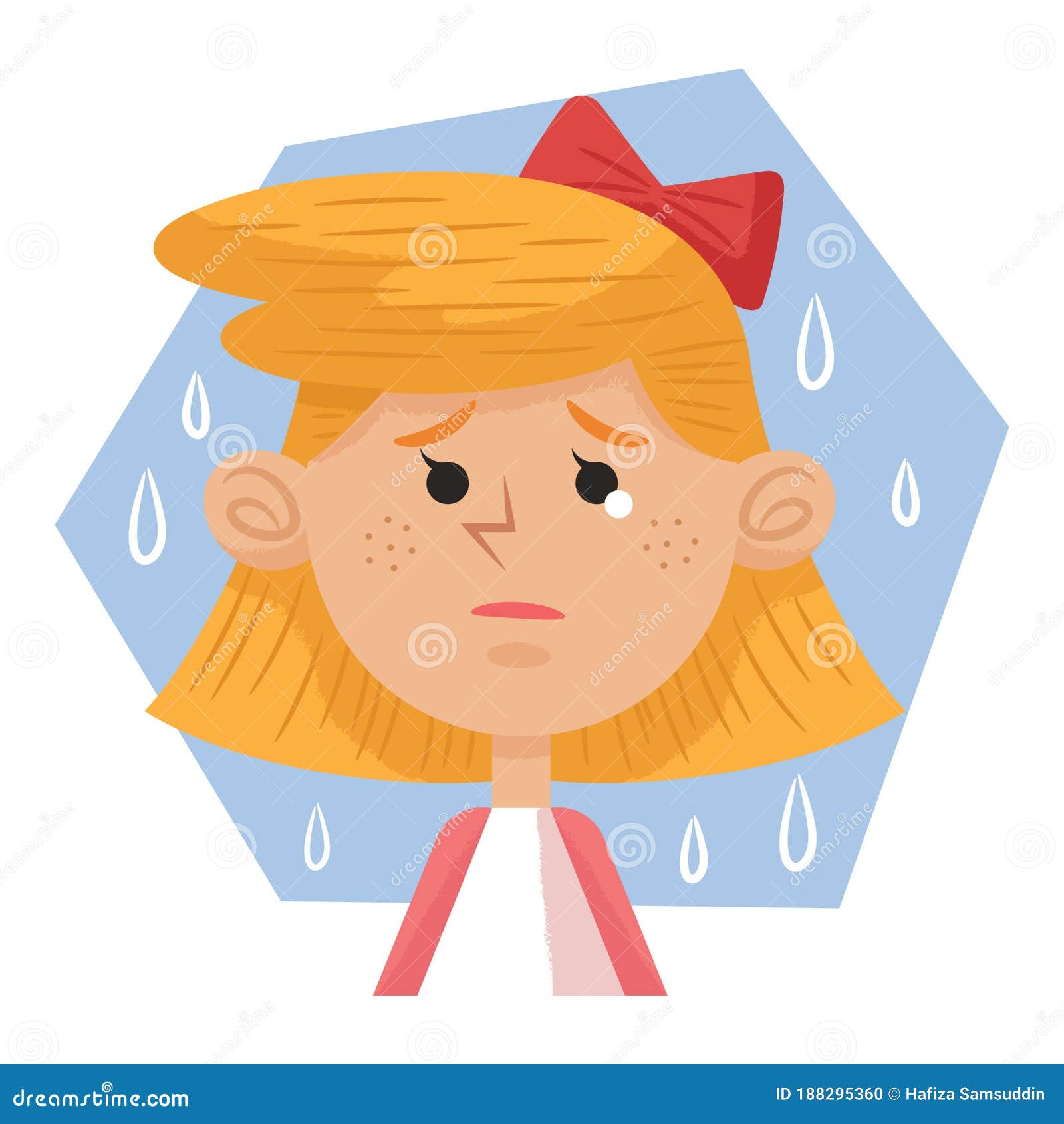 Girl Tearing. Vector Illustration Decorative Design Stock Vector ...