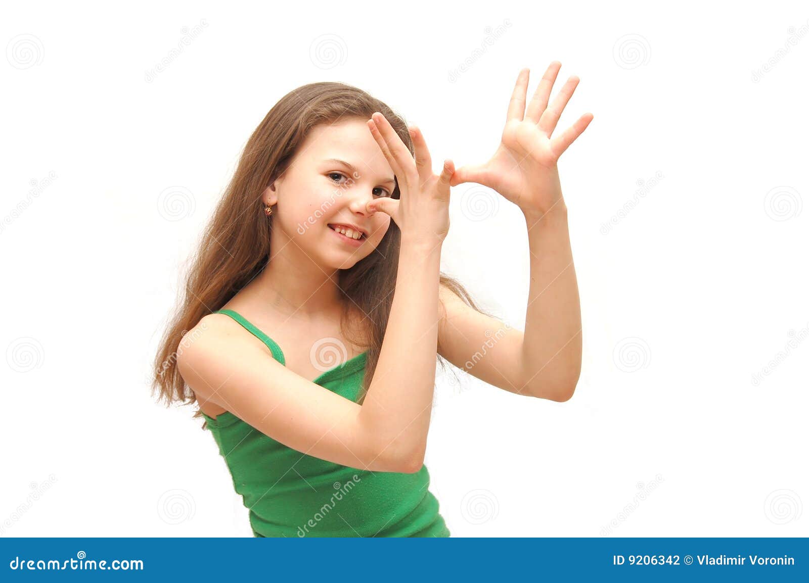 The Girl the Teenager Does a Mimicry Stock Photo - Image of portrait ...