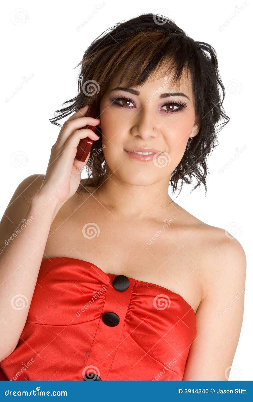 Girl on Telephone stock photo. Image of telephones, people - 3944340