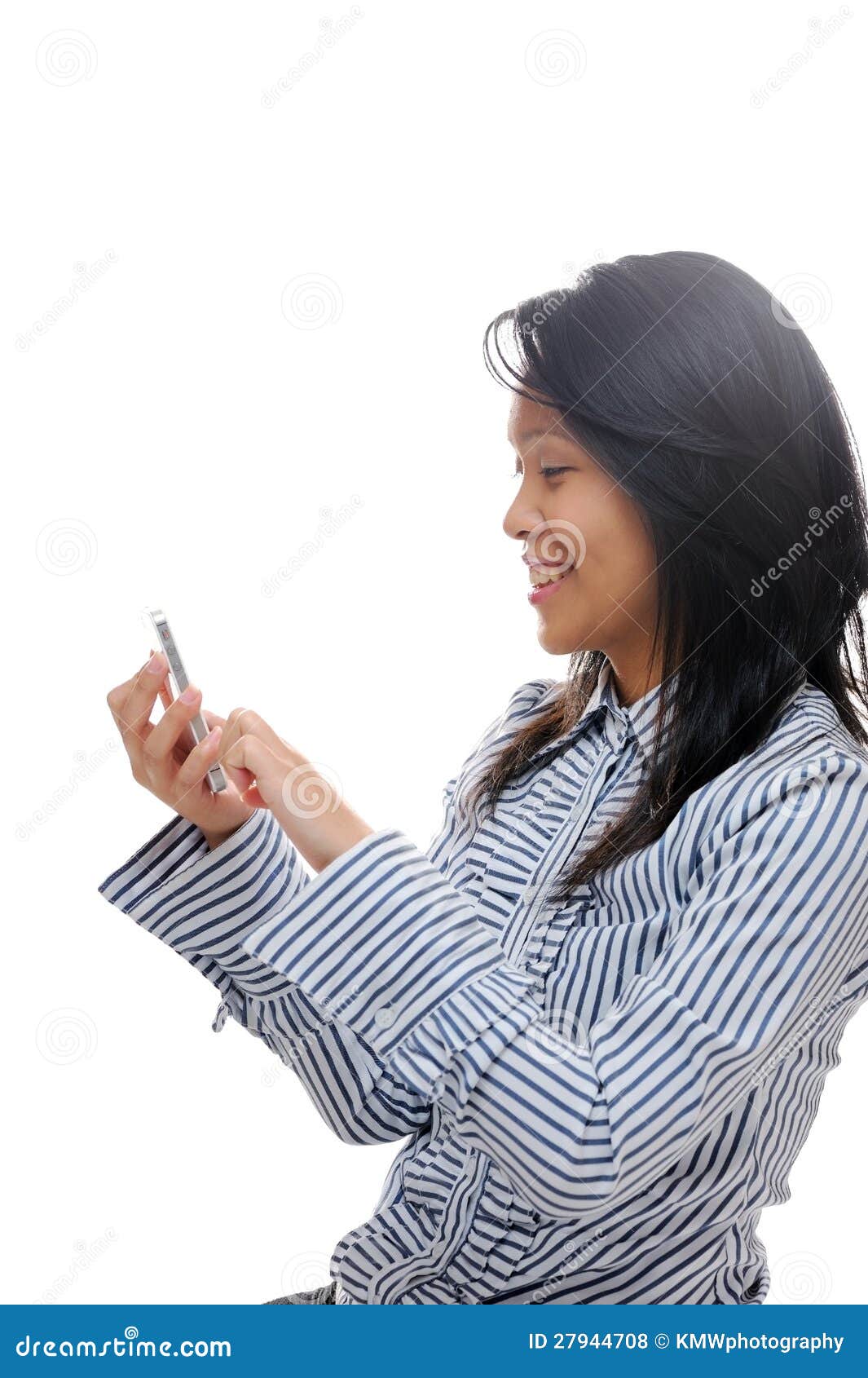 Girl texting stock photo. Image of happy, cheerful, portrait - 27944708