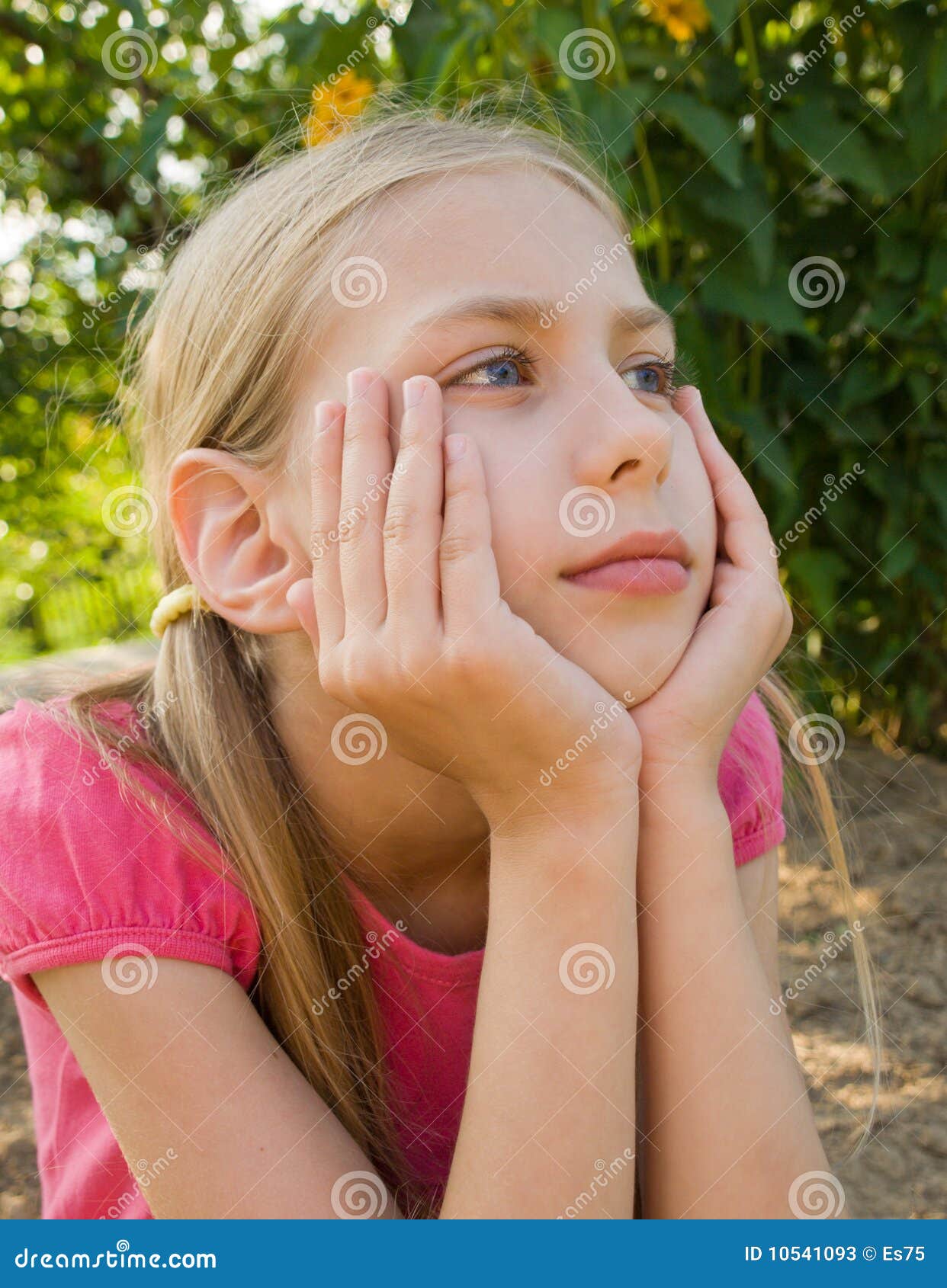 Girl think stock image. Image of person, girl, pensive - 10541093