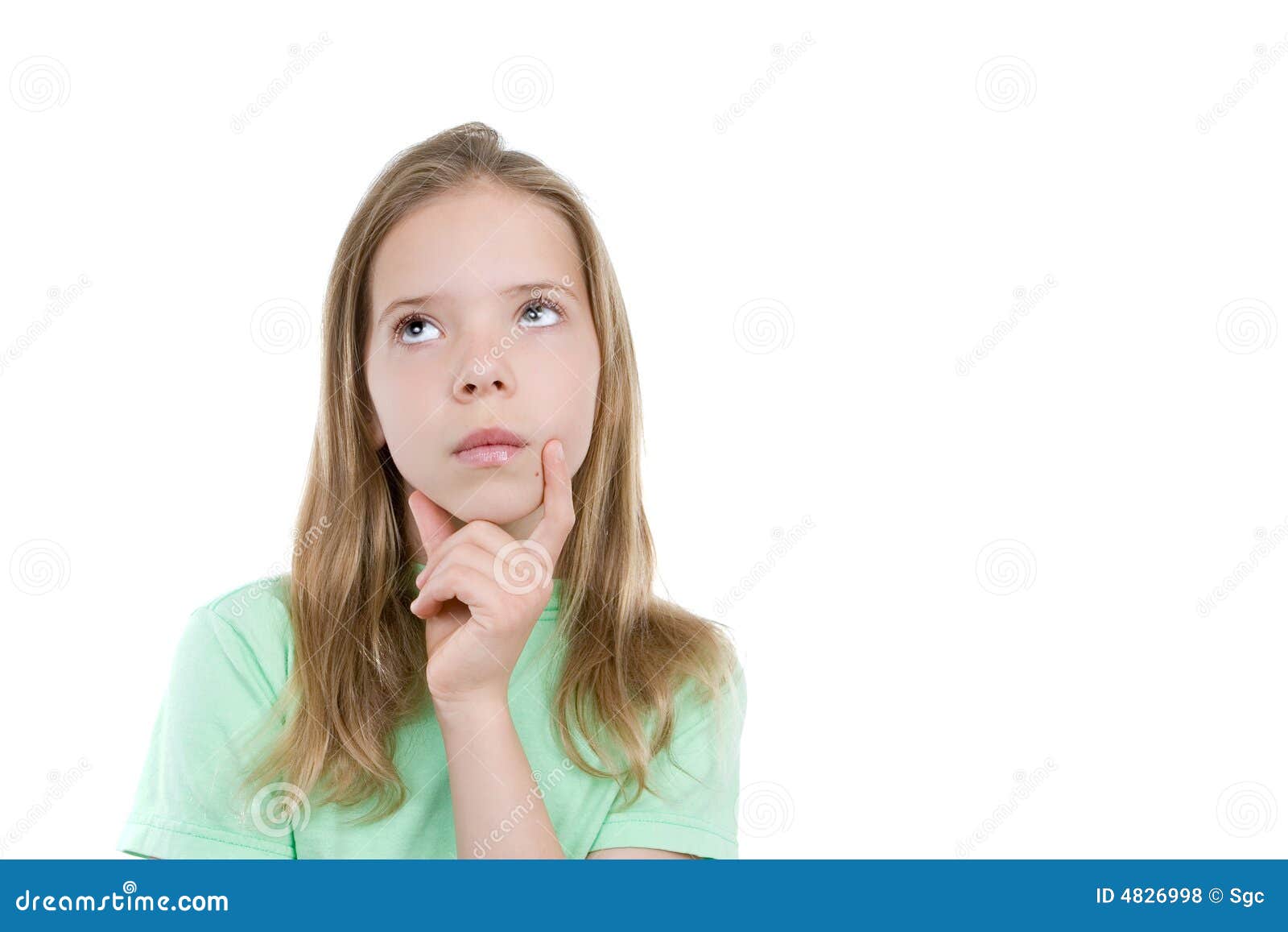 Girl thinking stock photo. Image of concentrate, next - 4826998